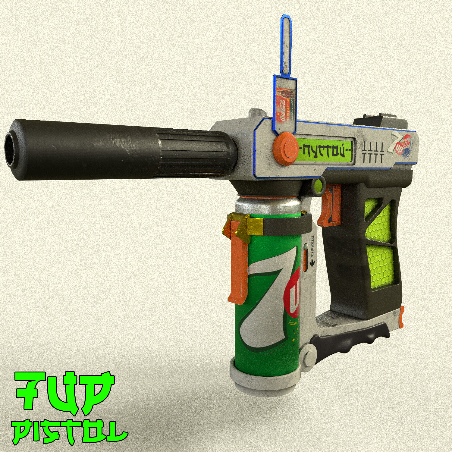 ArtStation - 7up pistol by Trofimov Nikita