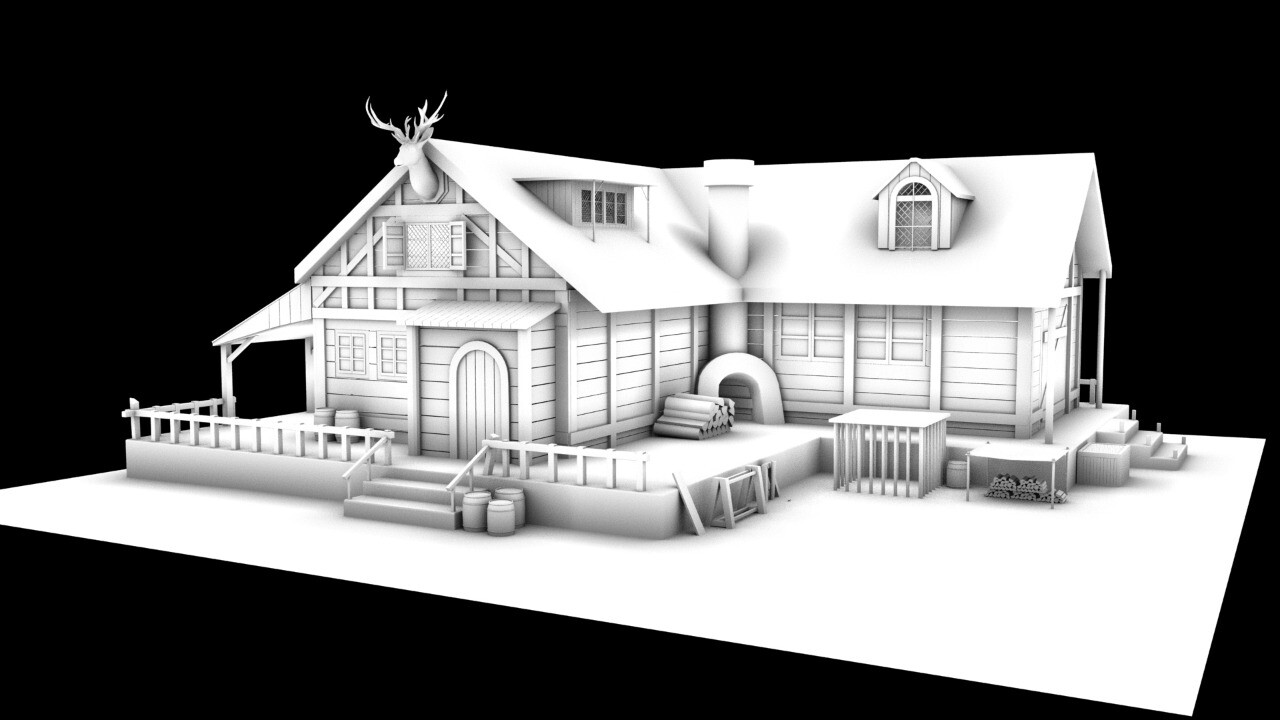 ArtStation - Detailed model of 3d house