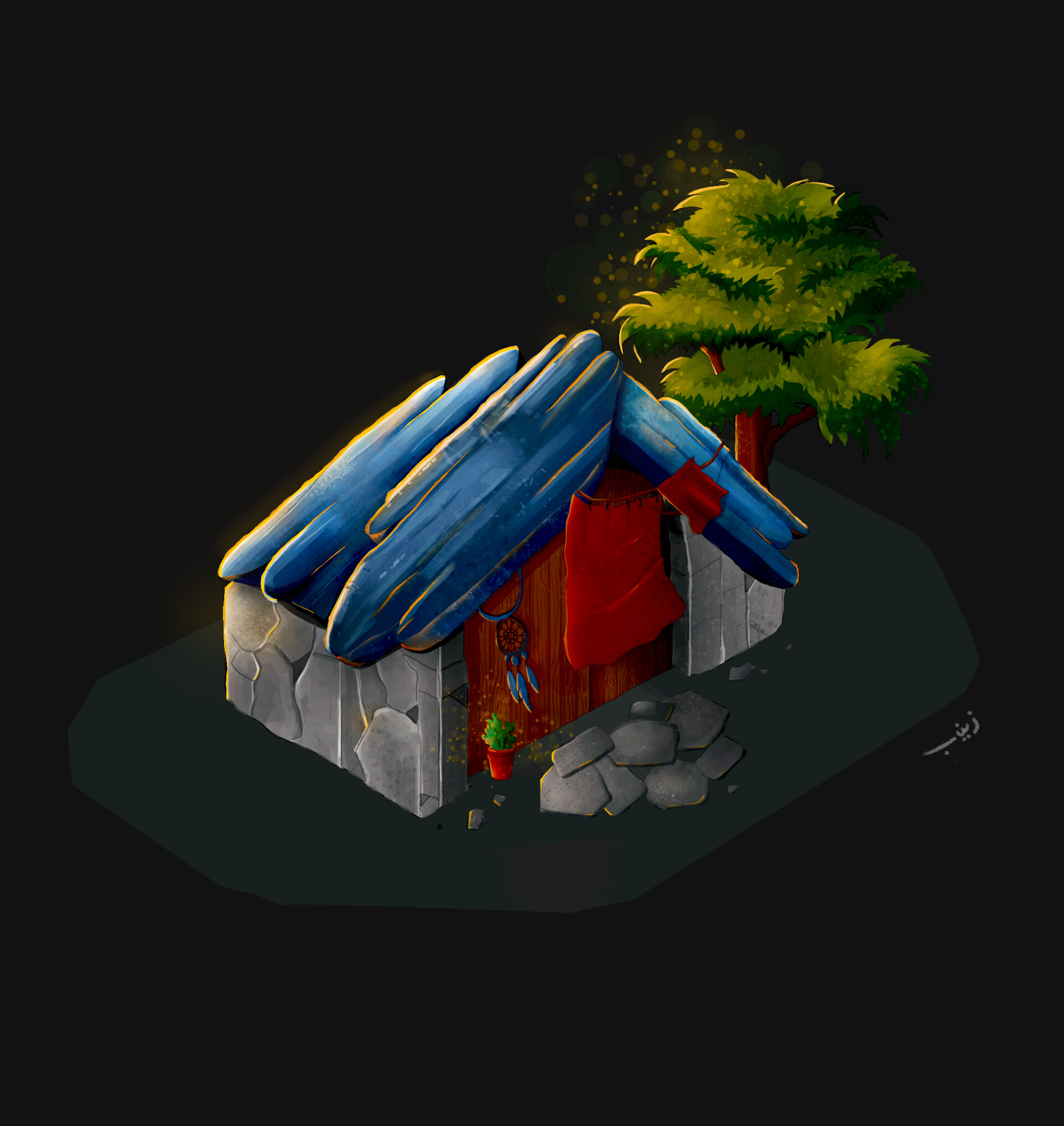 ArtStation - Rock Roof