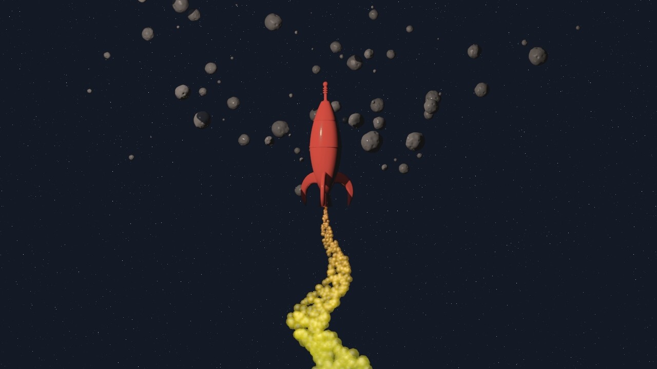 ArtStation - Rocket through space