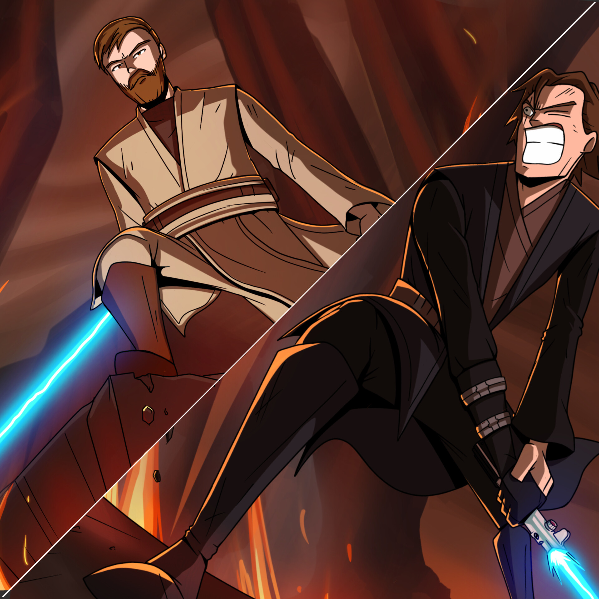 ArtStation - Anakin vs Obi-wan Kenobi concept