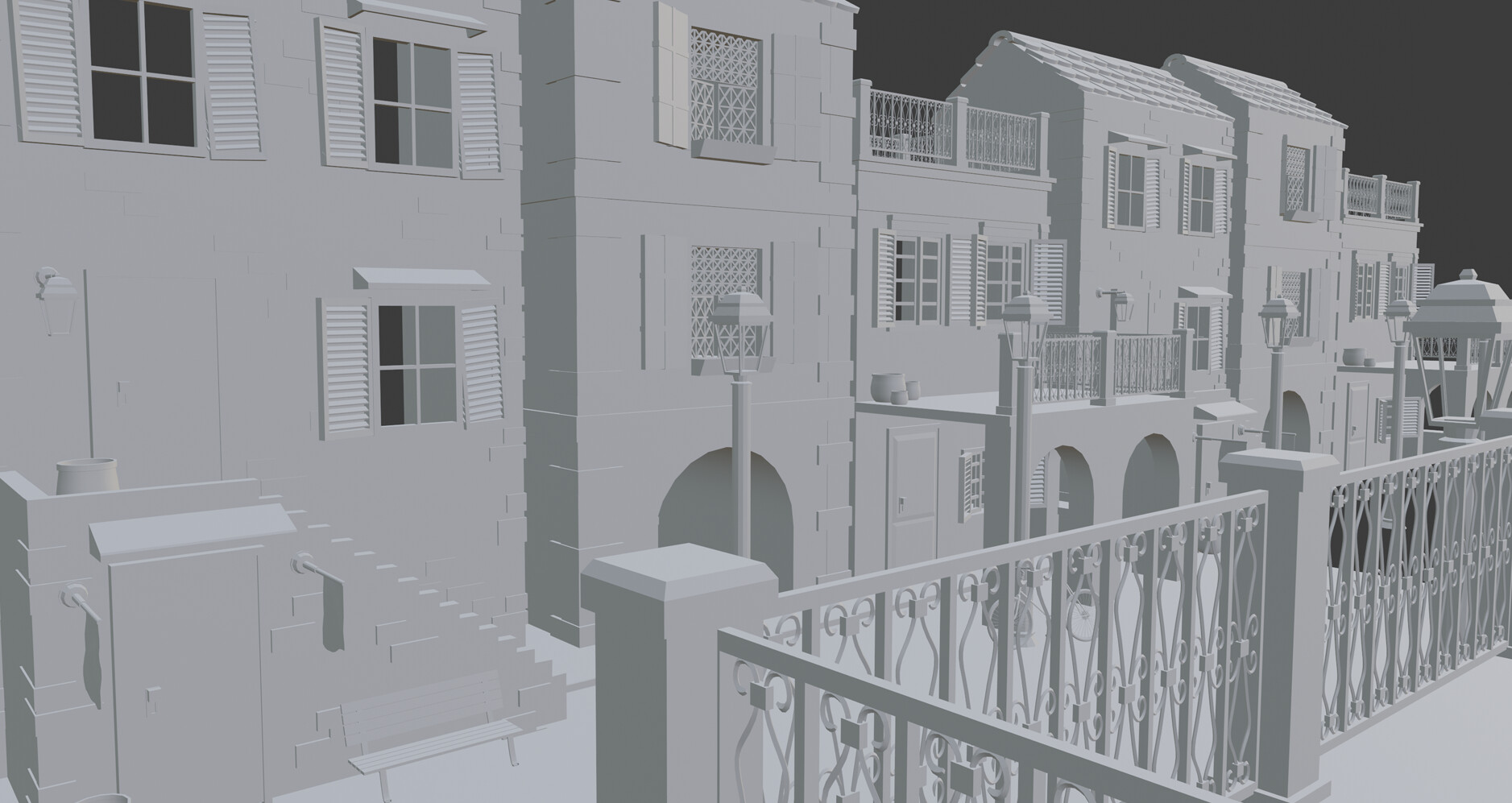 ArtStation - Italian Street Architecture Diorama