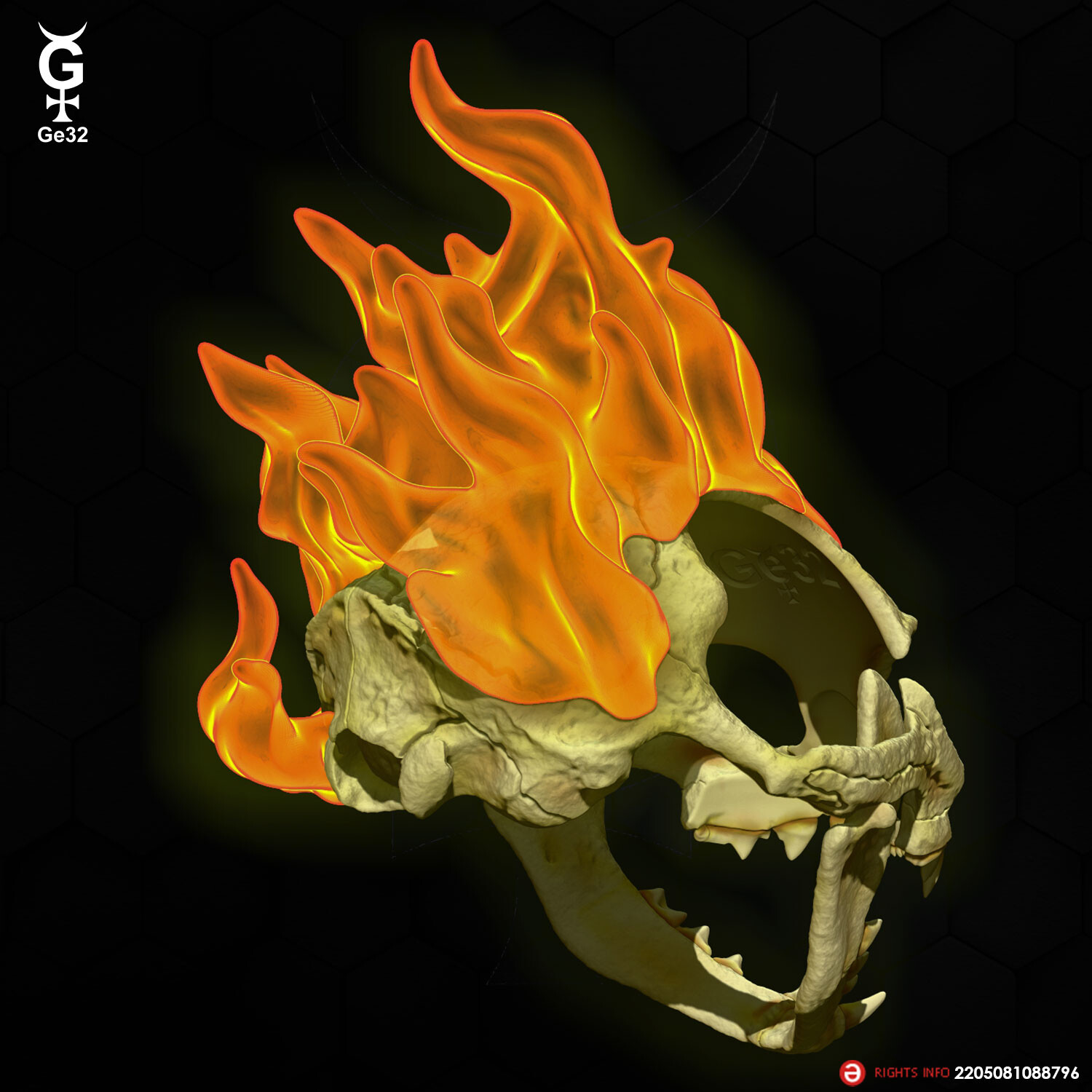 Ge32 AJZ - Classic Ghost Rider-CAT Mask