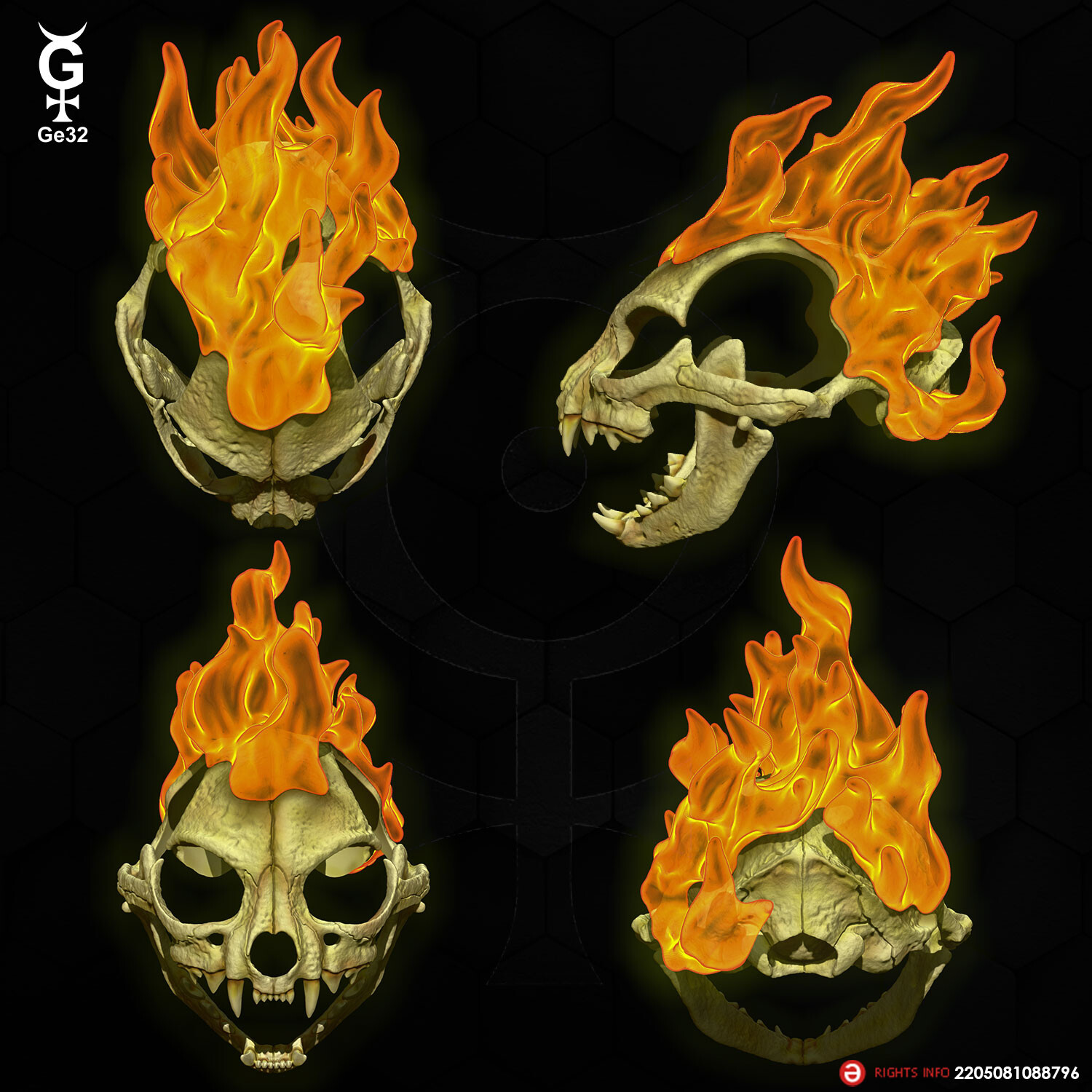Ge32 AJZ - Classic Ghost Rider-CAT Mask