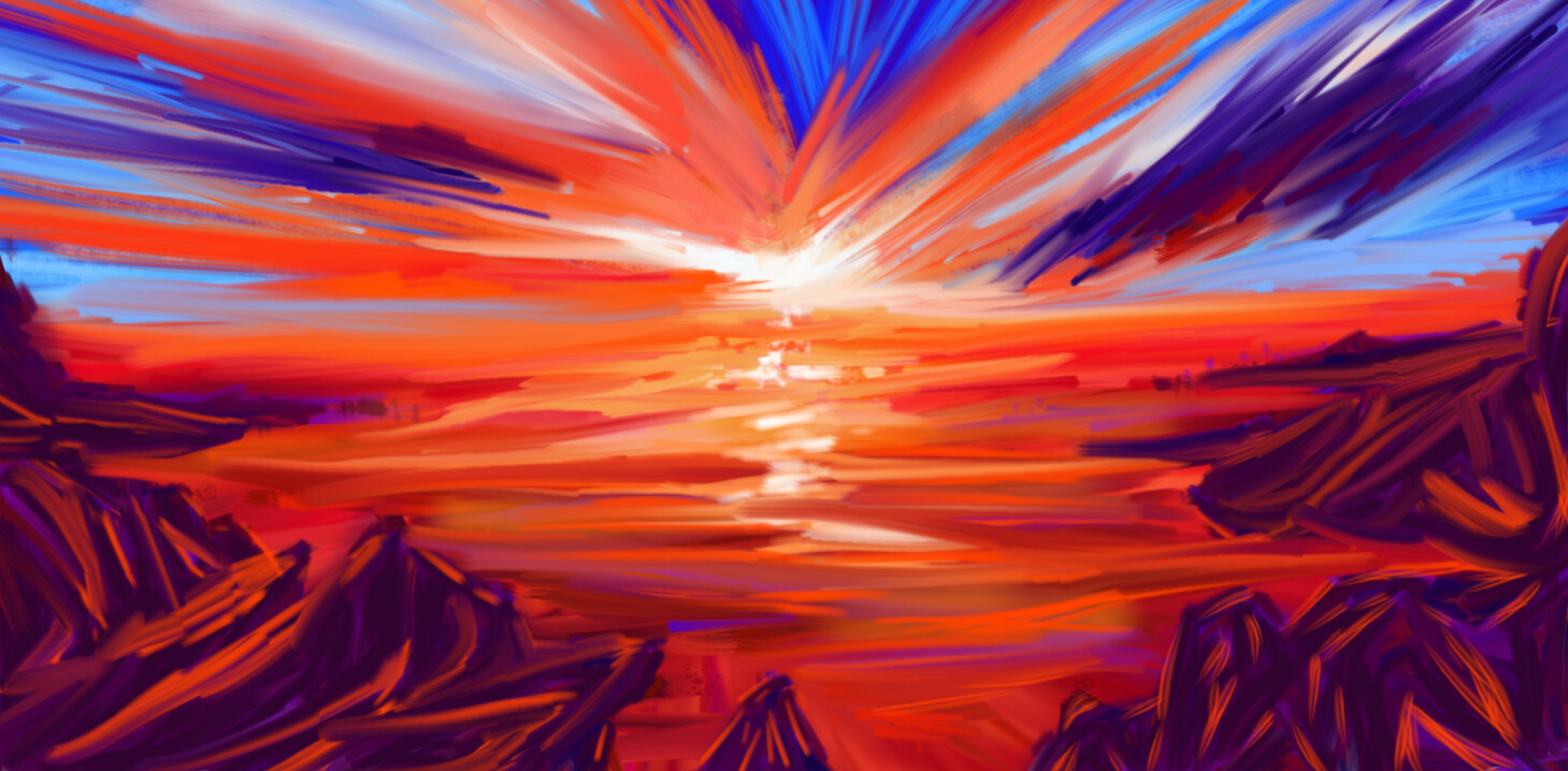 ArtStation - Calm sunset.