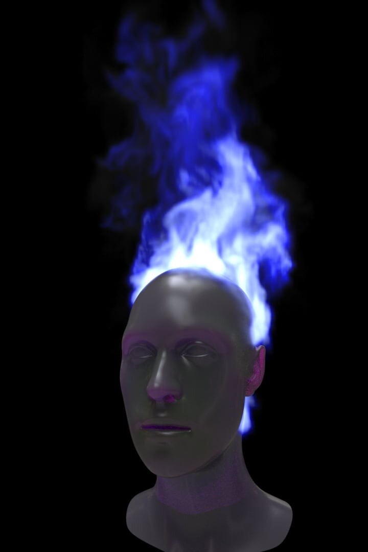 ArtStation - Flaming Head