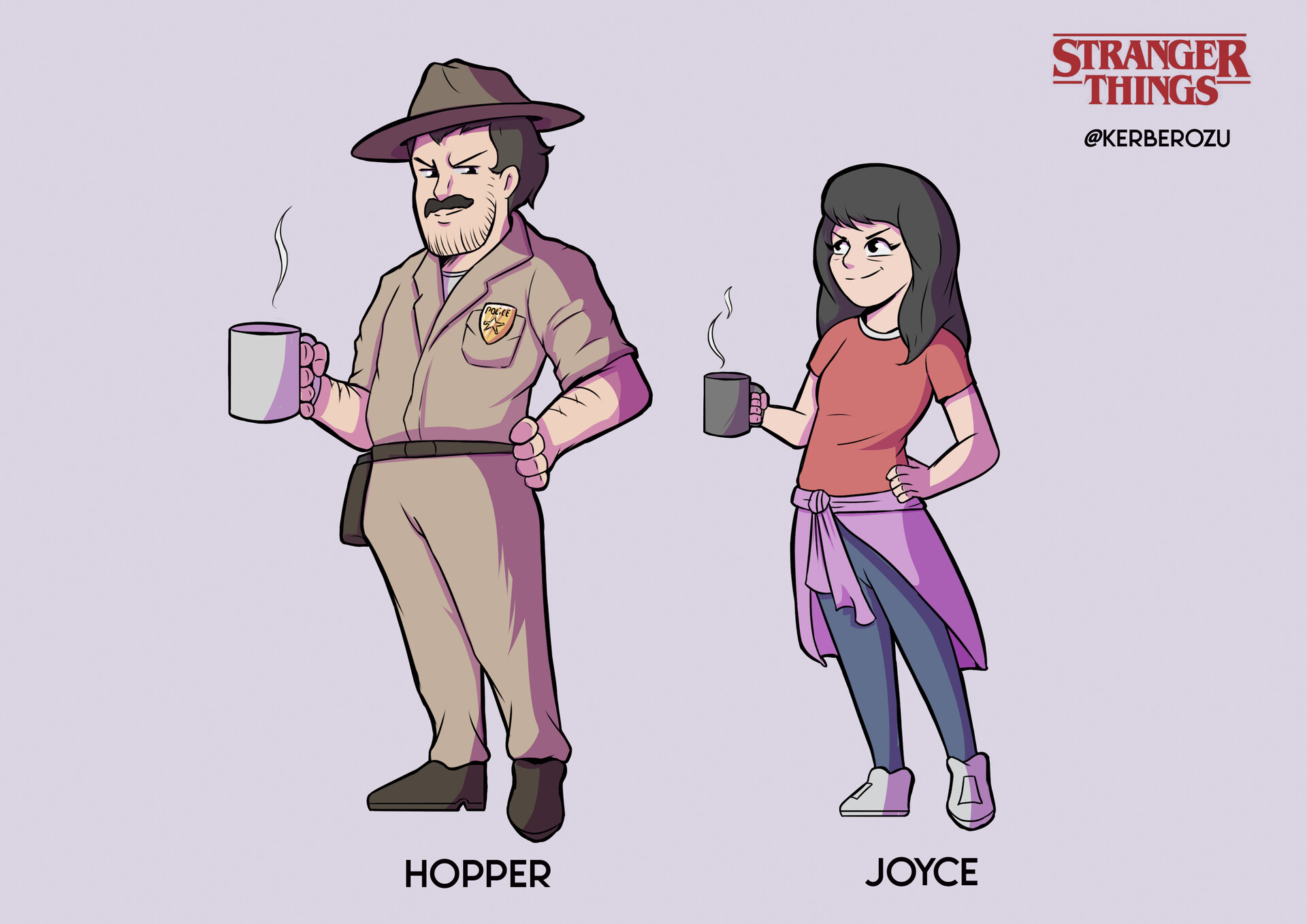 ArtStation - Stranger Things - Character Design: HOPPER and JOYCE