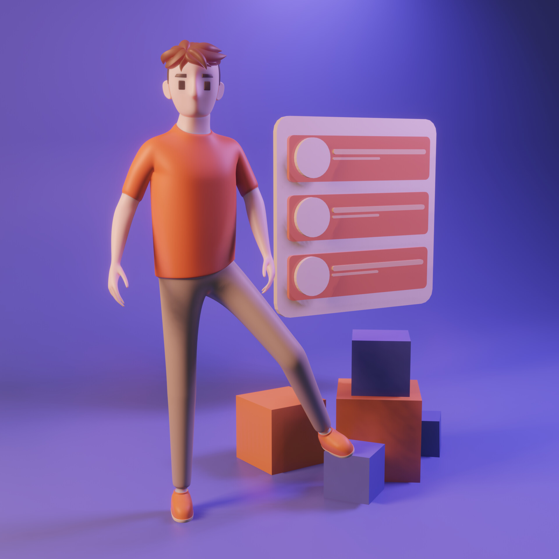 ArtStation - 3D Young Man Character Lowpoly