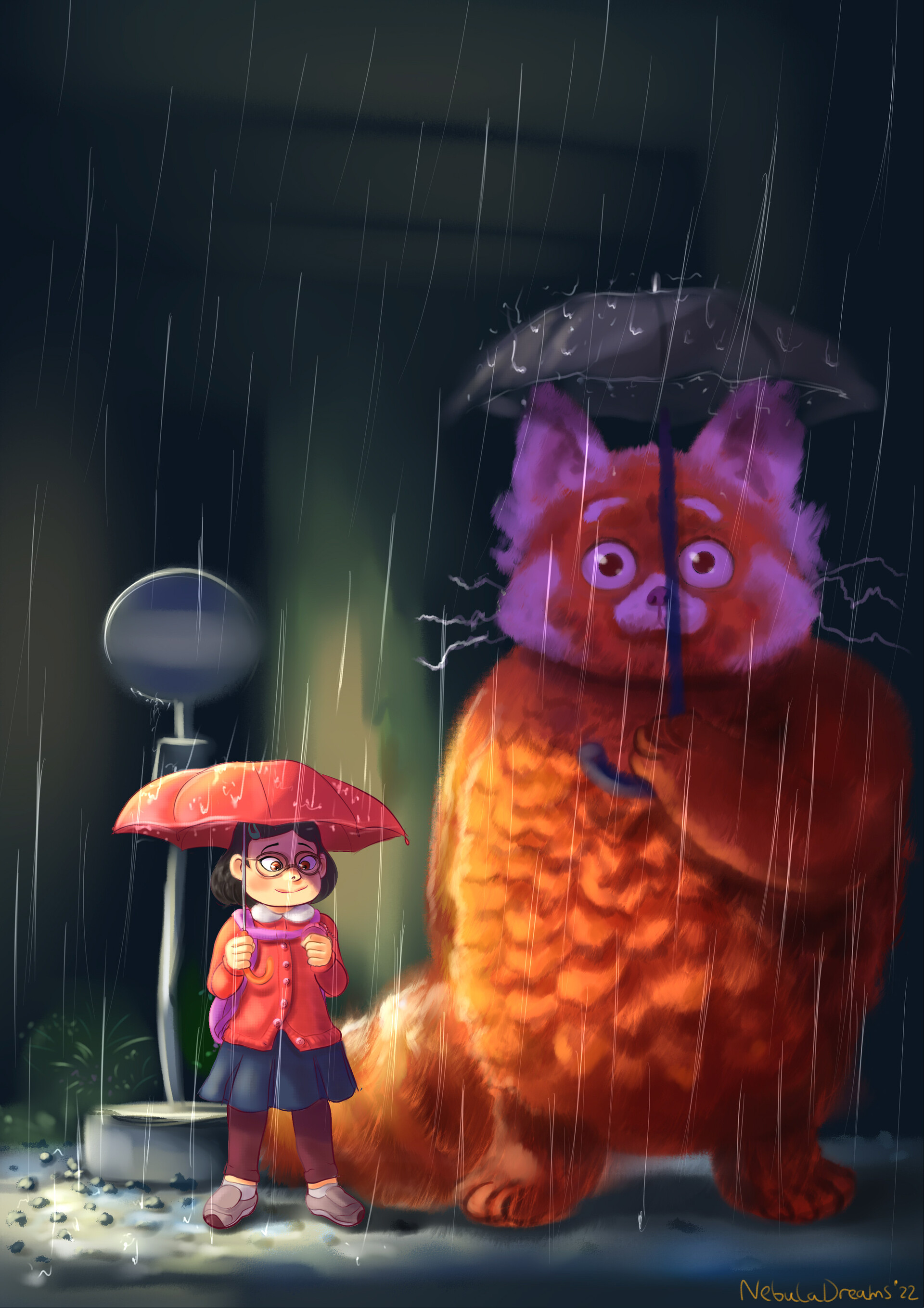 ArtStation - Turning Red + My Neighbour Totoro Fanart