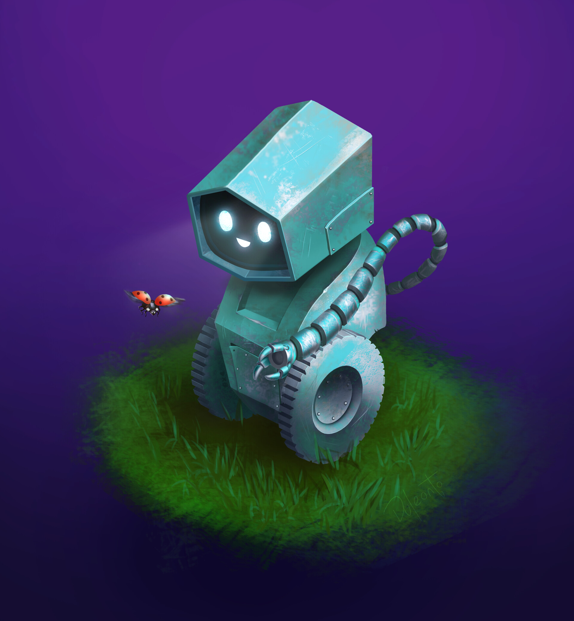 ArtStation - Old blue robot