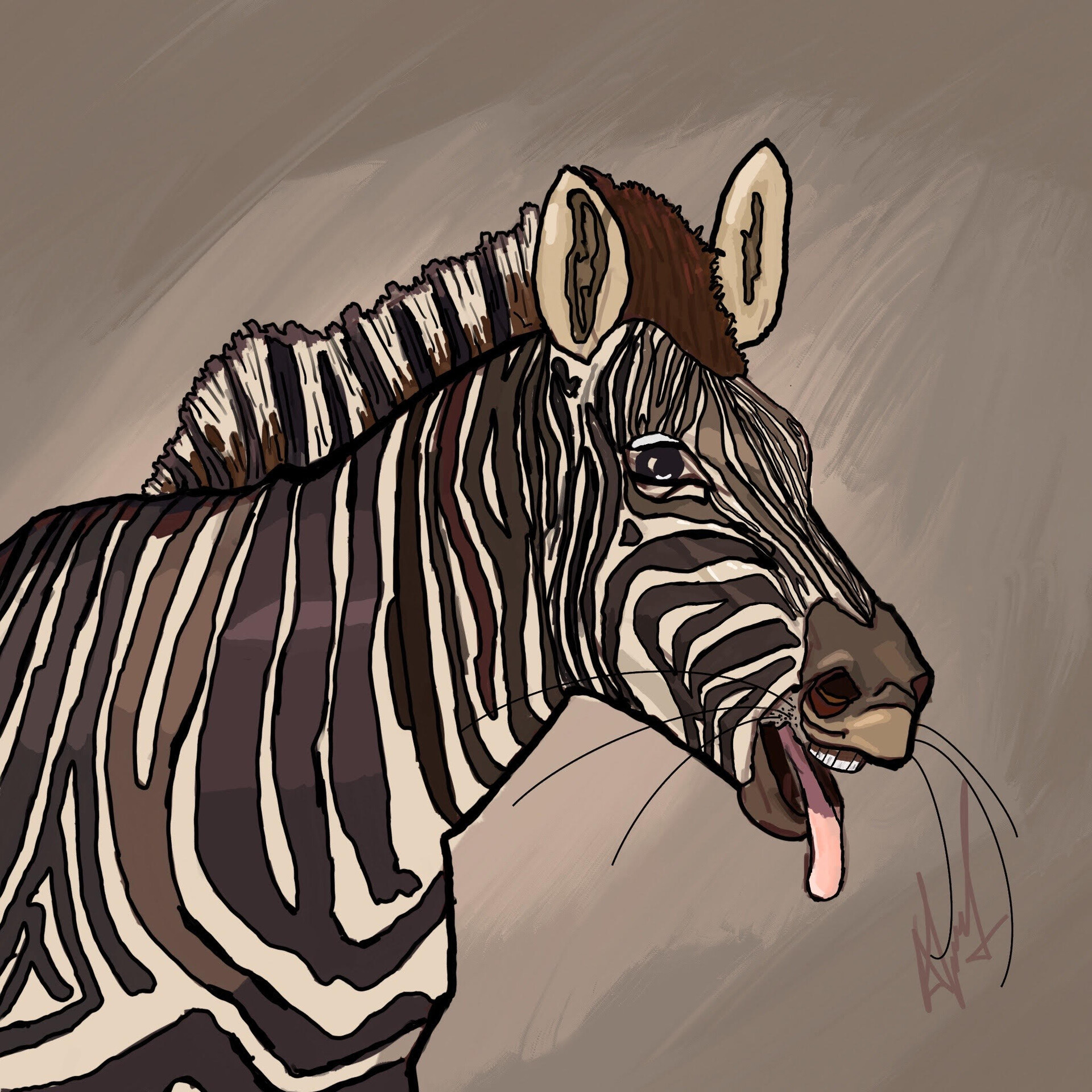 ArtStation - Zebra smile)