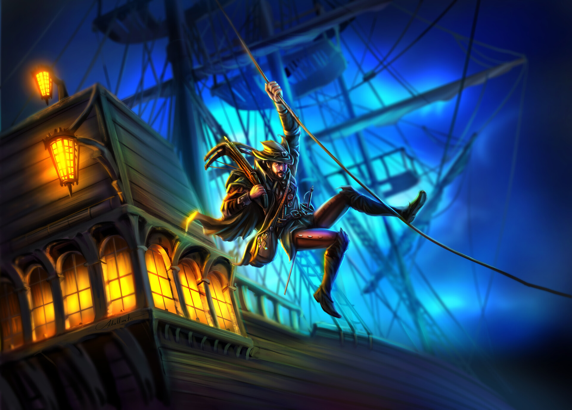 ArtStation - Treasure Thief Swordsman