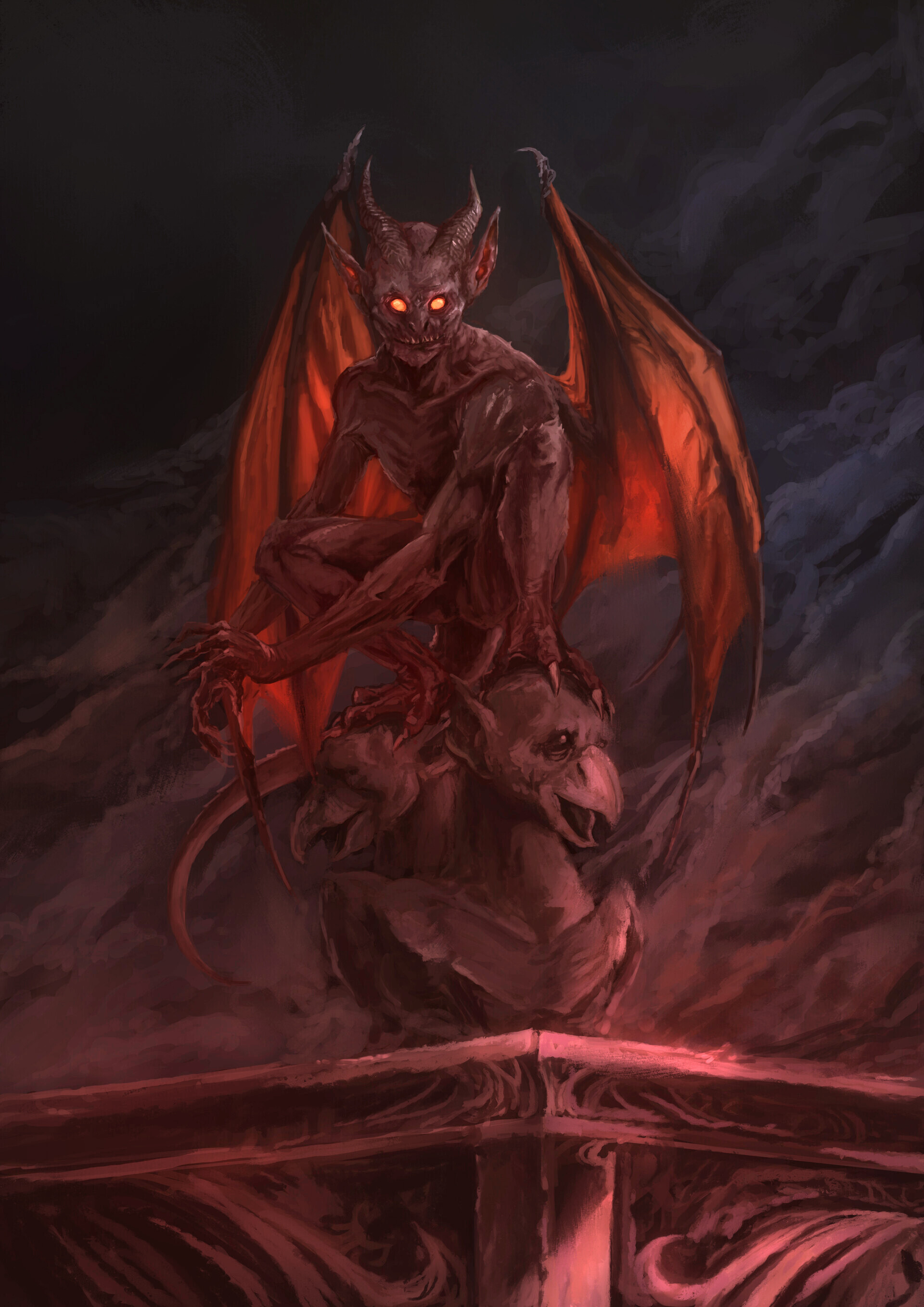 ArtStation - Imp by the cathedral