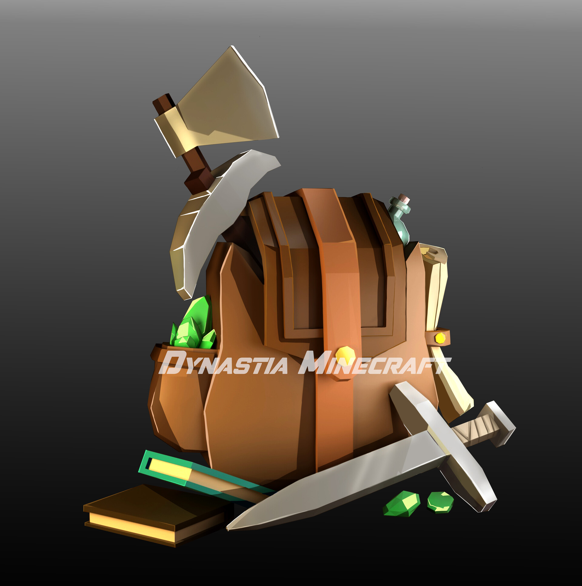 ArtStation - "Inventory Backpack"- Minecraft
