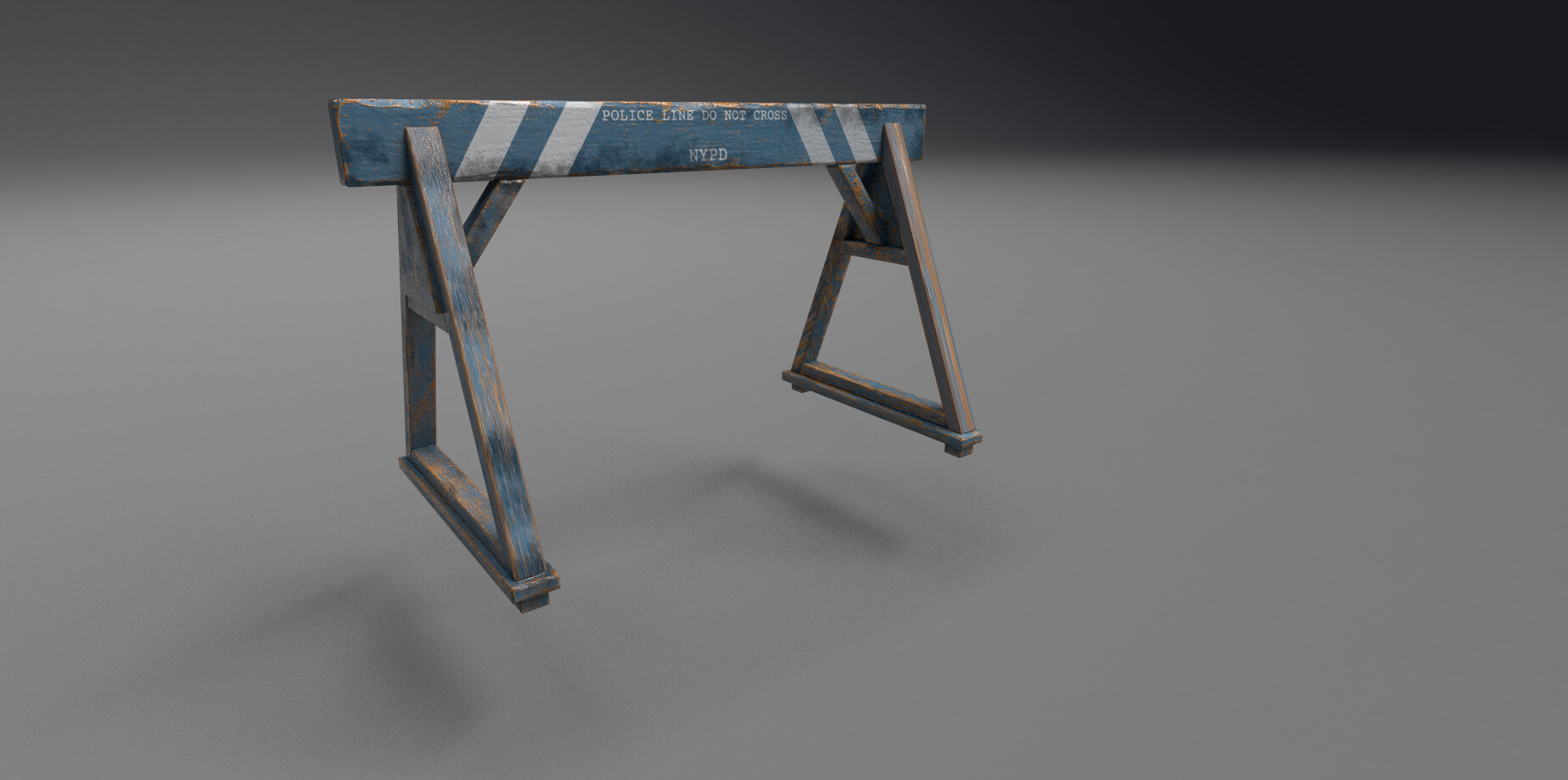 ArtStation - police barrier NYPD modeling & texturing