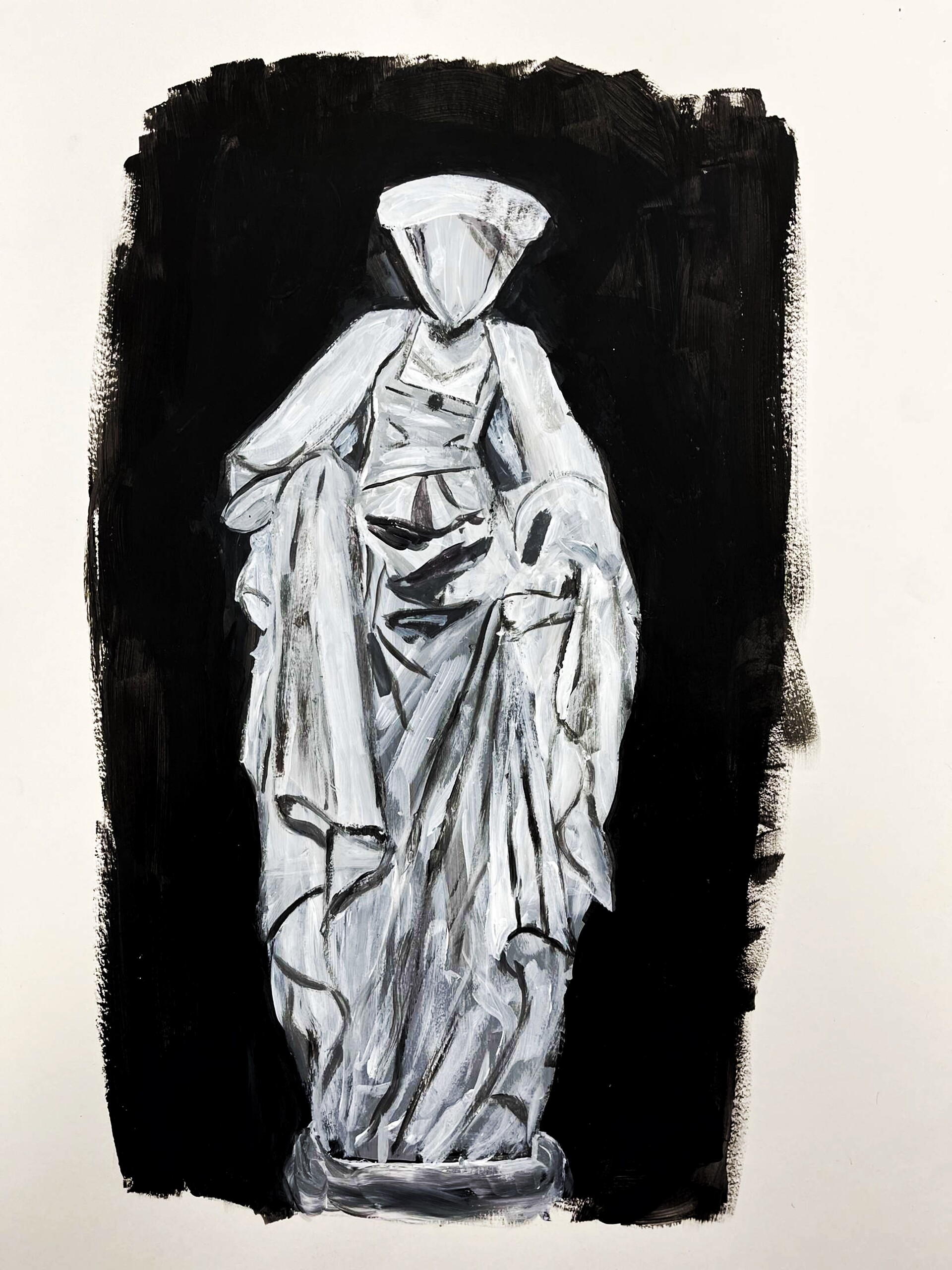 ArtStation - black and white statue