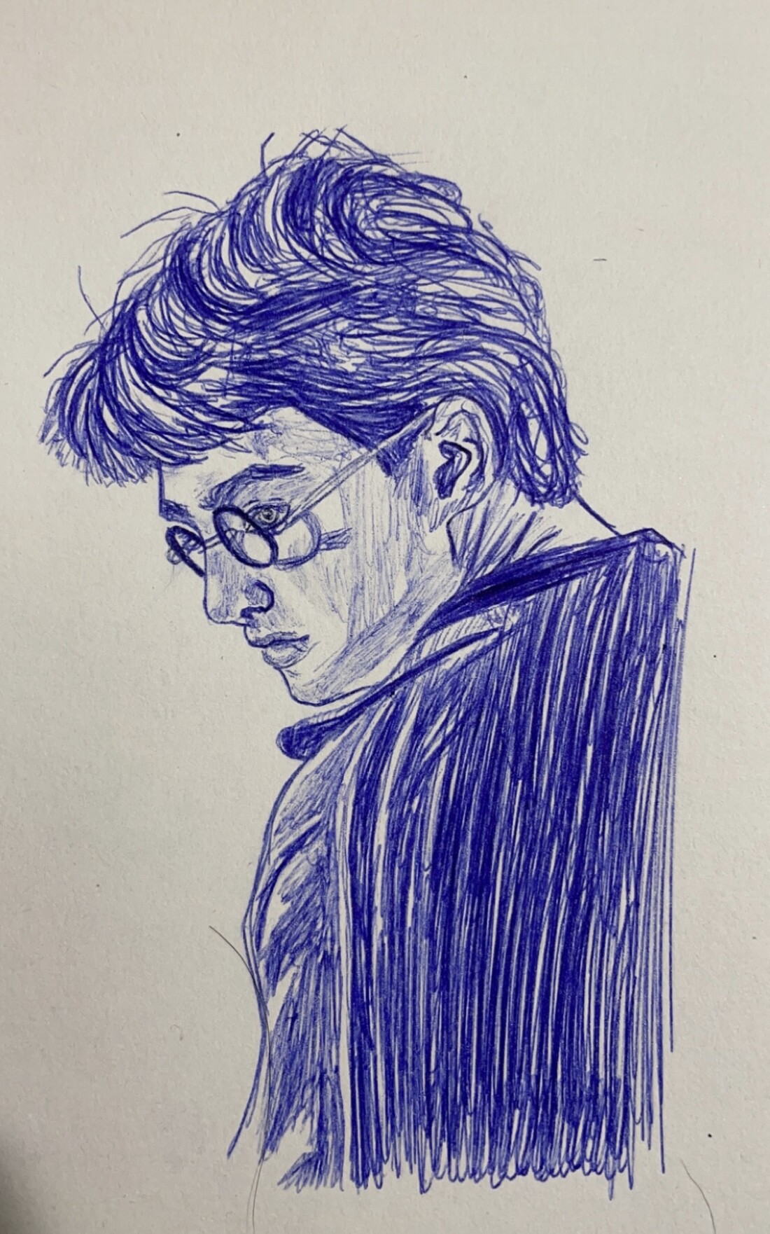 how to draw harry potter hair