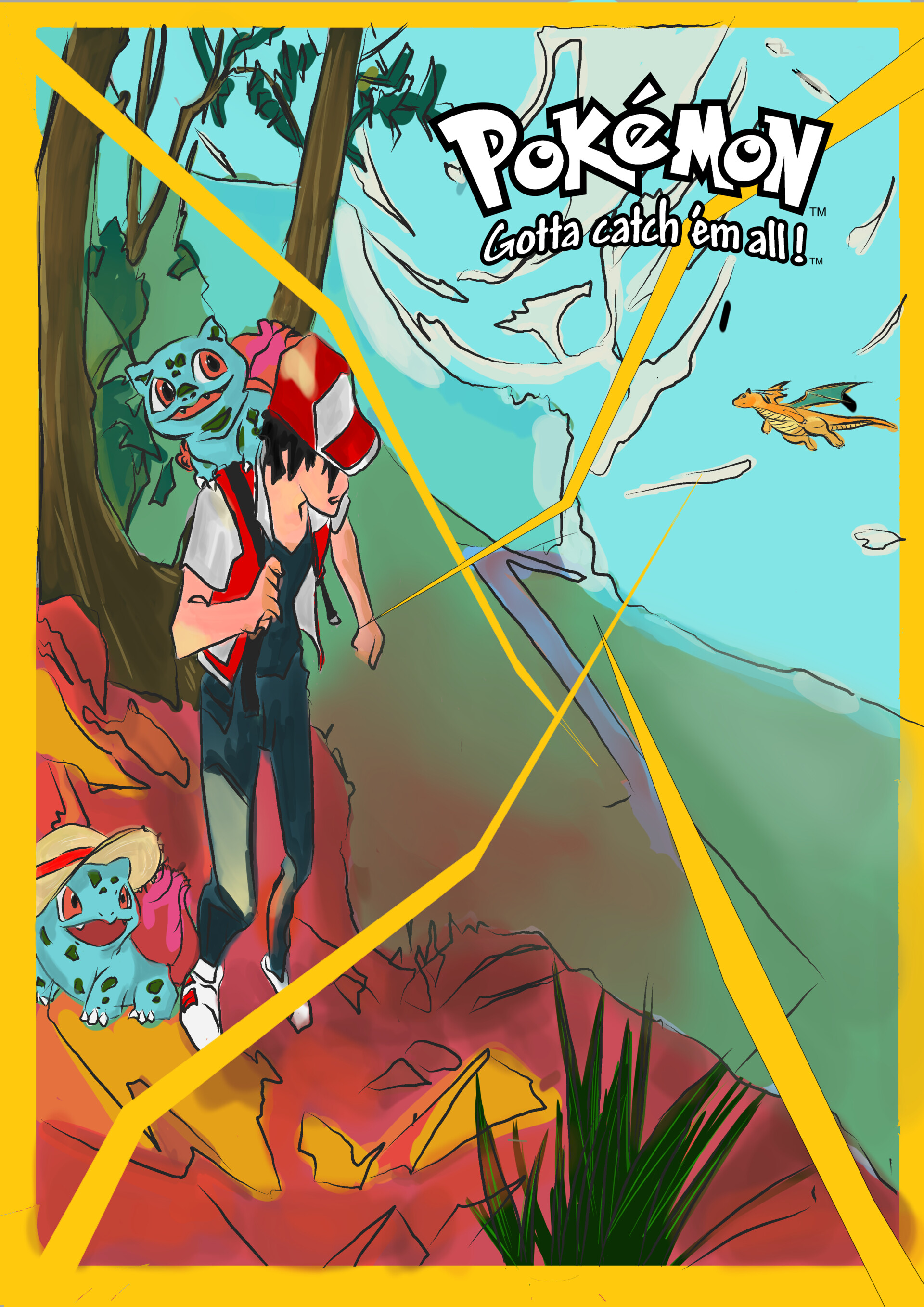 ArtStation - Pokémon poster for school