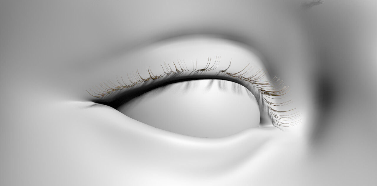 ArtStation - procedual modeling study: eye lash