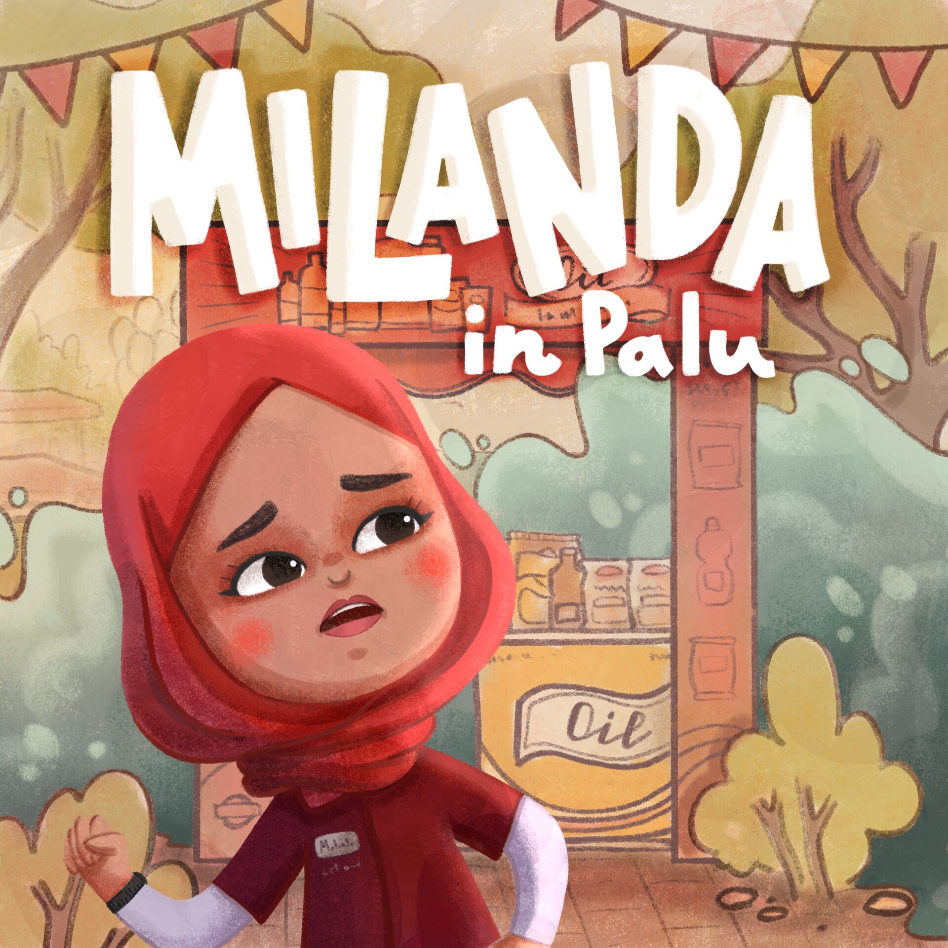 ArtStation - Cover for children’s book about tsunami