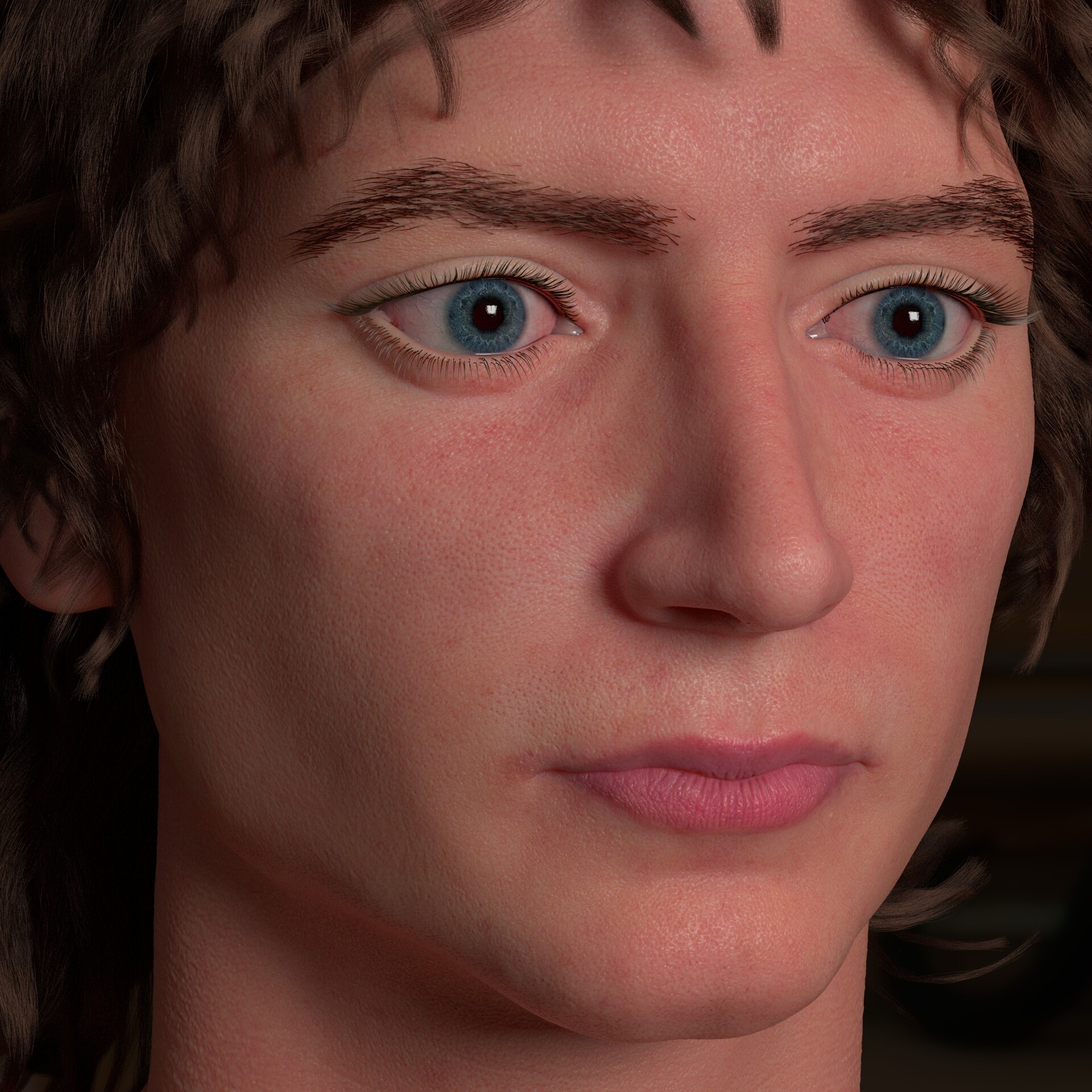 ArtStation - 3D portrait of the character Frodo (Elijah Wood) from the ...