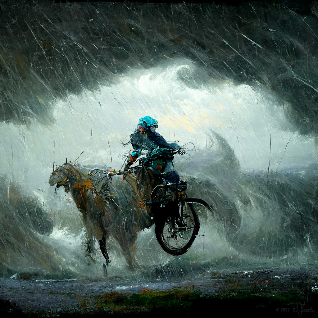 ArtStation - Rider in the storm
