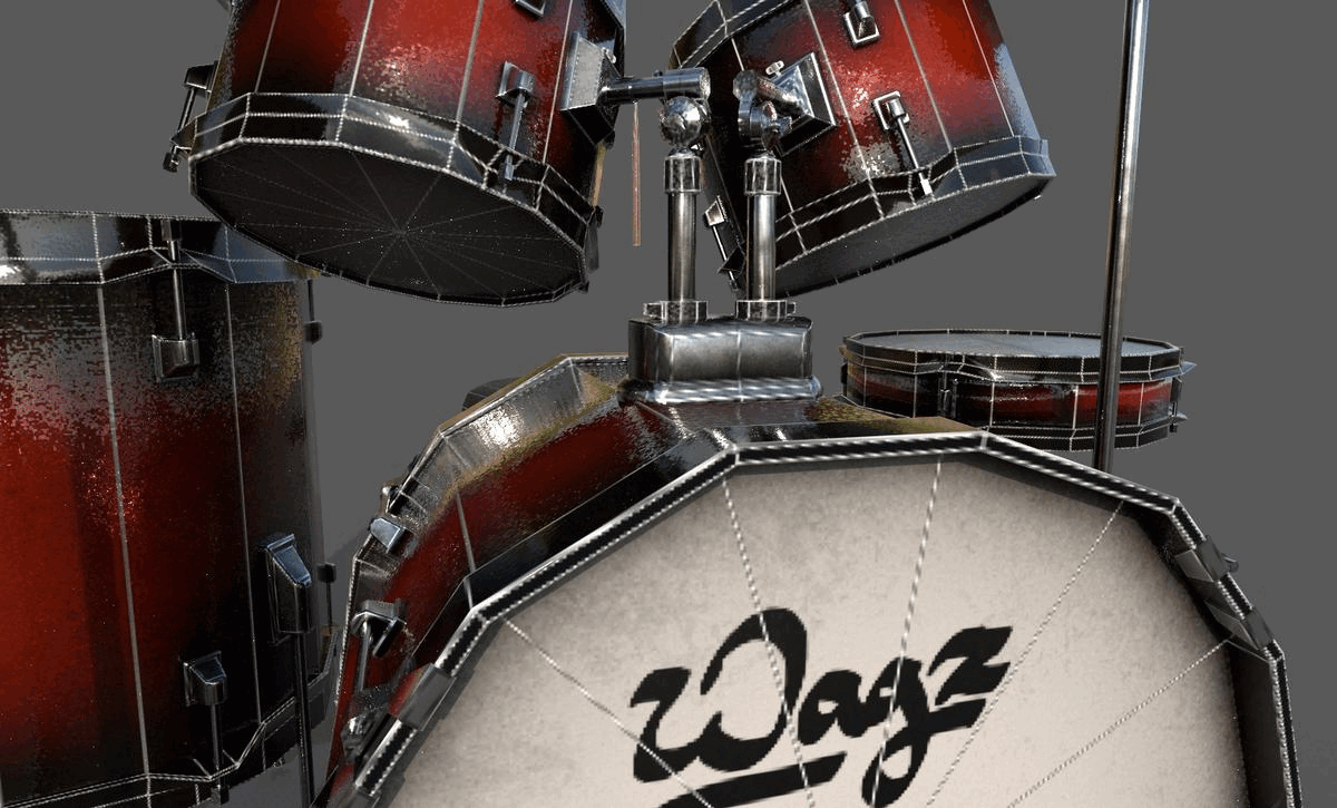 Justin Wagner - Game Prop - Drum Set