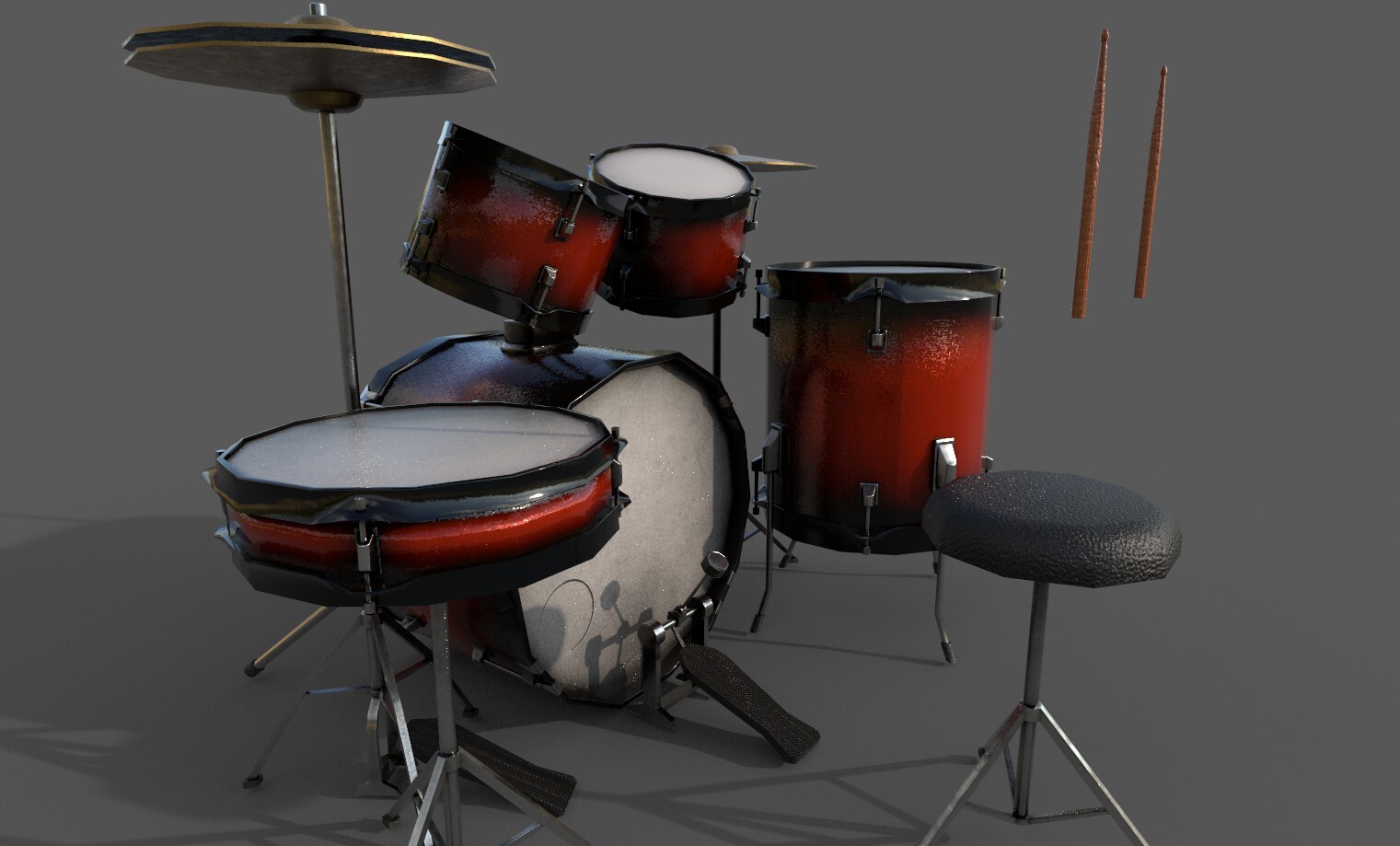 Justin Wagner - Game Prop - Drum Set