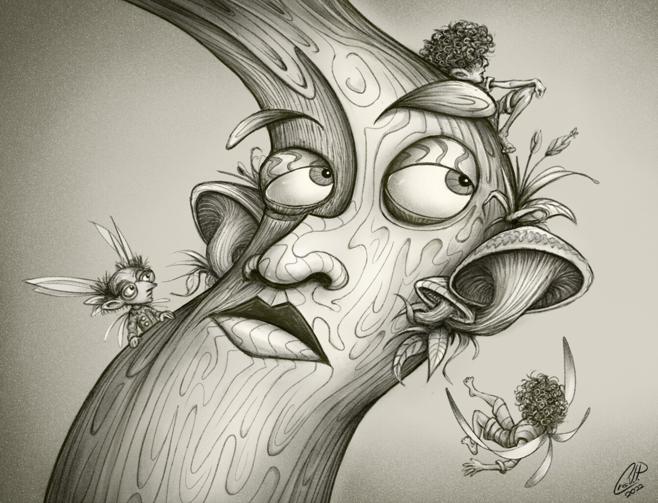 ArtStation - Just a log and his friends