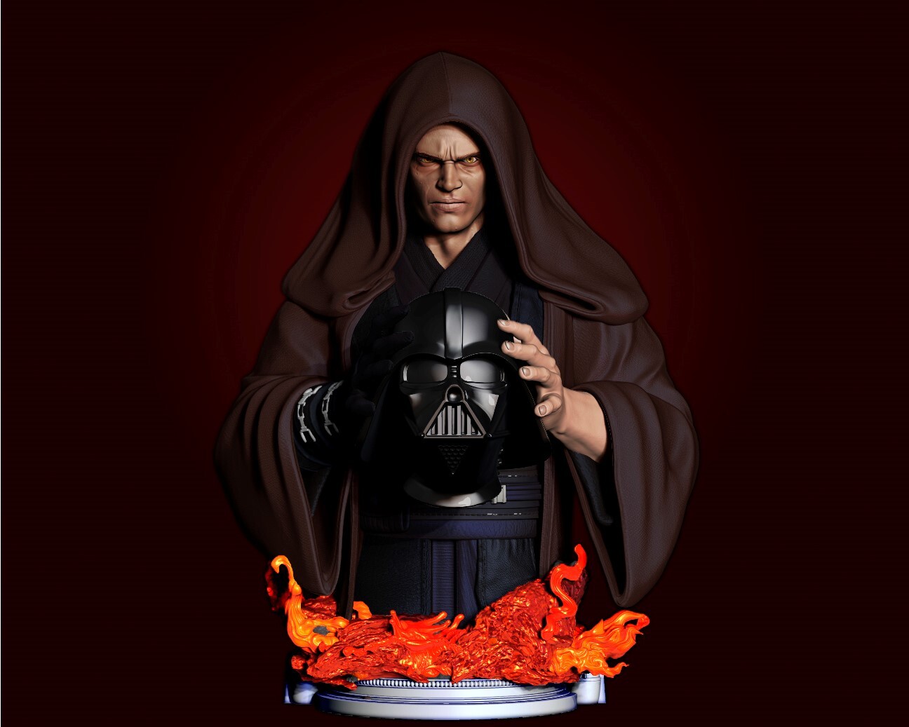 ArtStation - Anakin Skywalker joining the dark side fan art