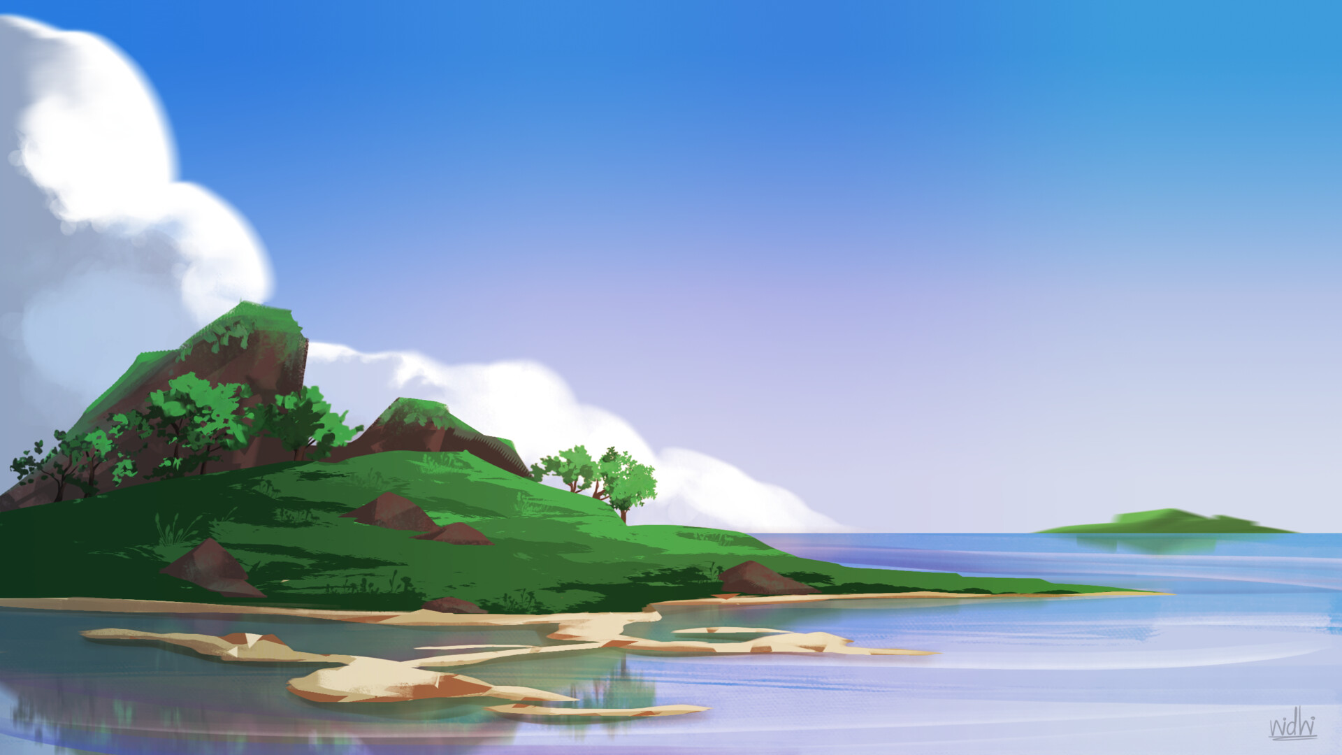 ArtStation - Island Artwork