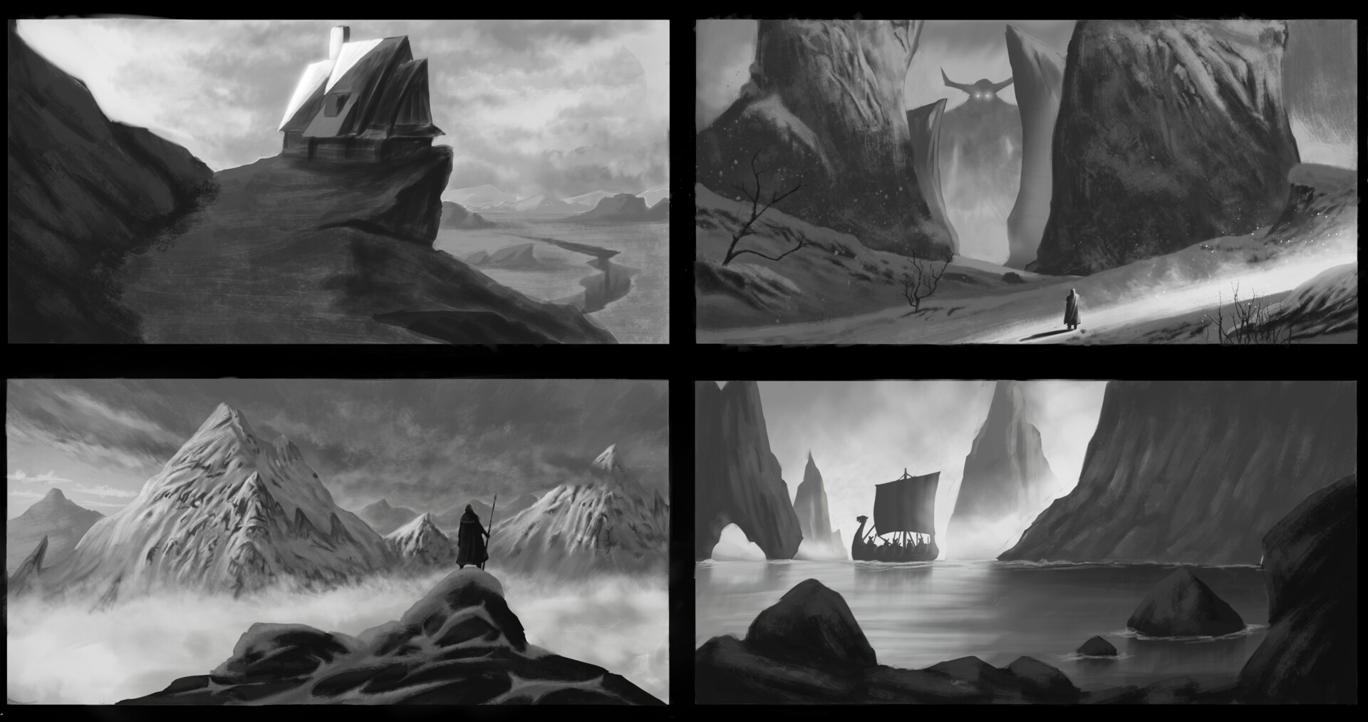ArtStation - Greyscale Studies