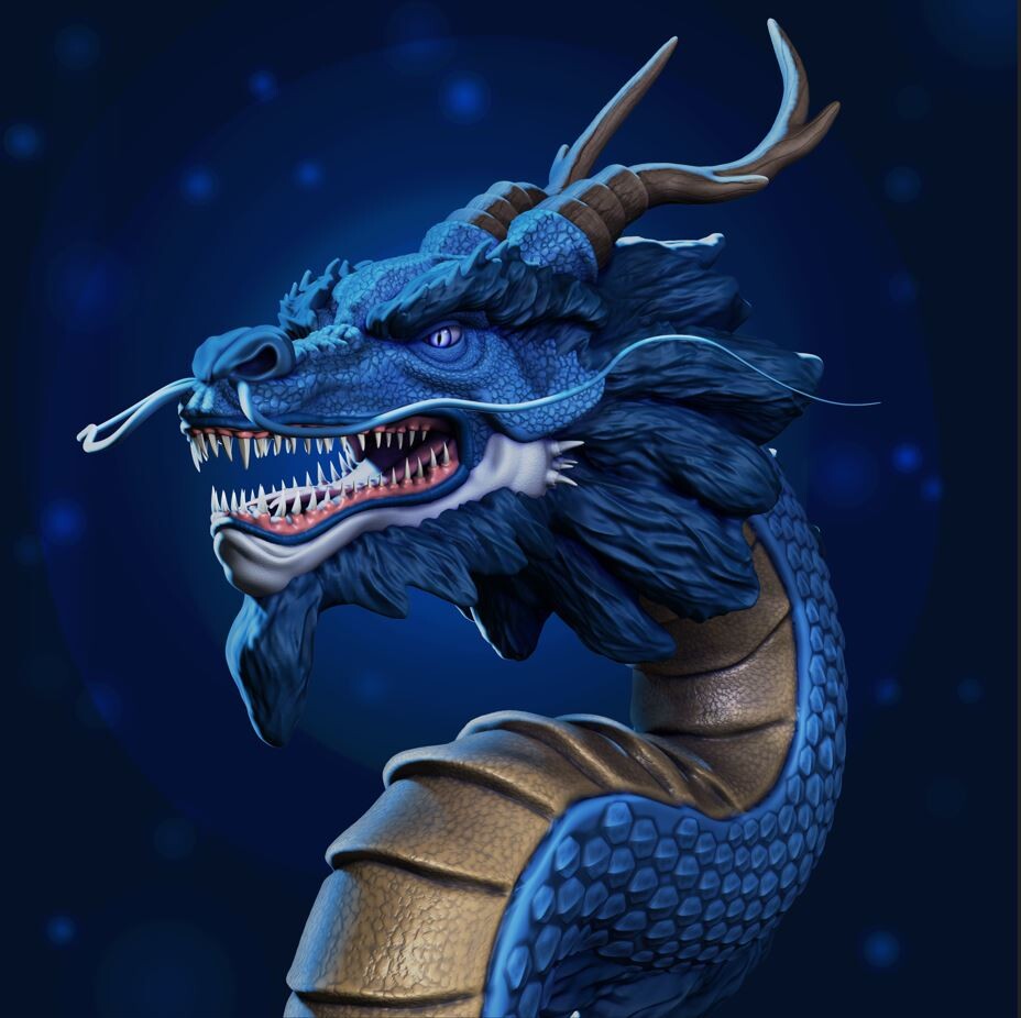 ArtStation - Blue Dragon (creative name I know)