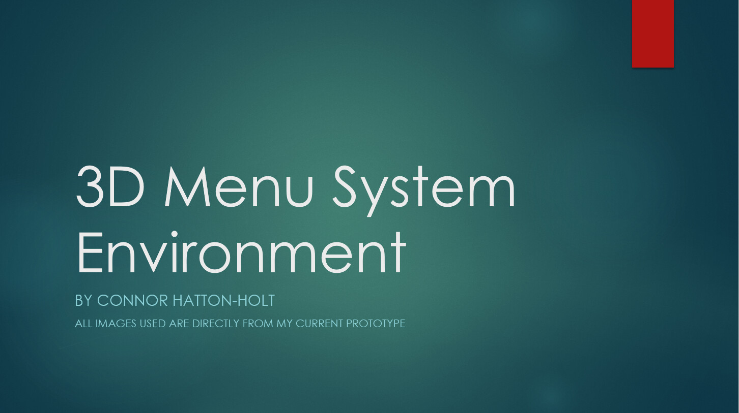 Connor Hatton-Holt - Final Product Menu System Presentation and Further ...