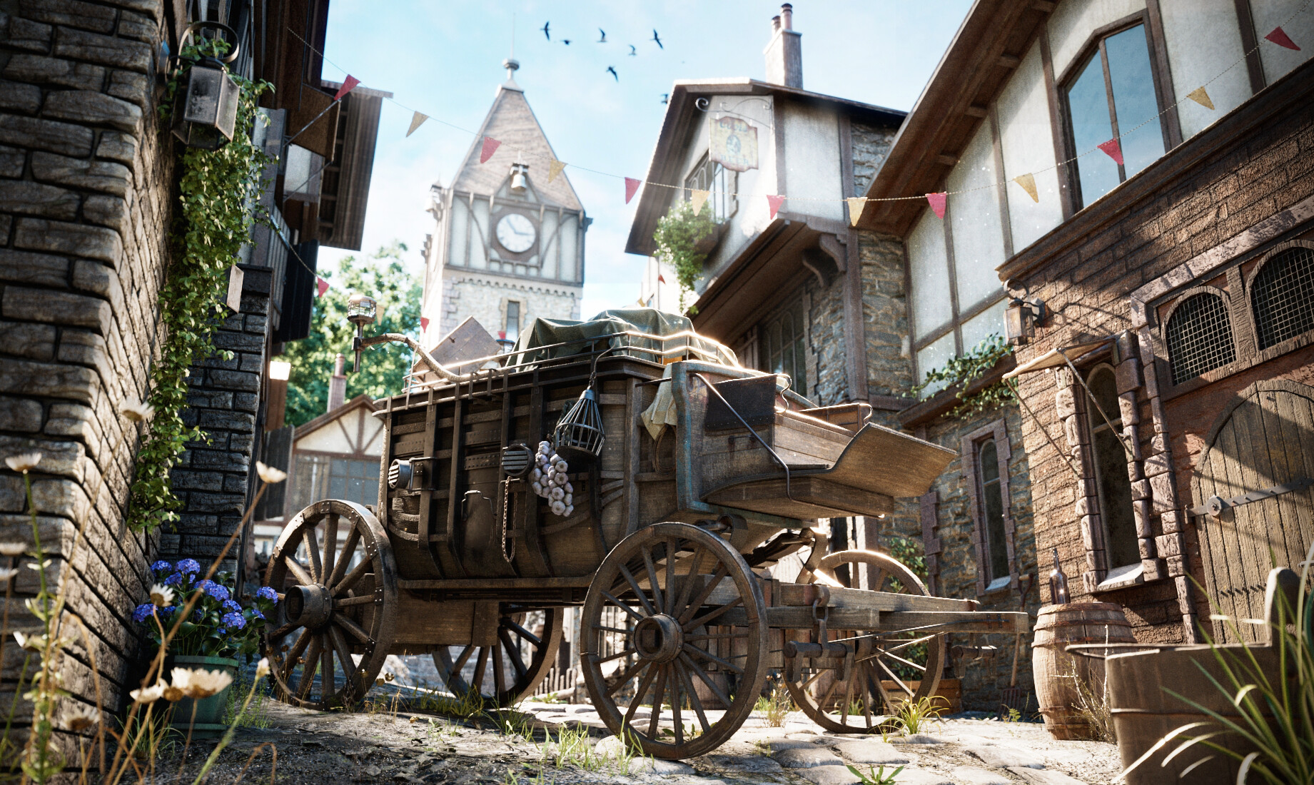 ArtStation - Carriage in alley [hunt : showdown]