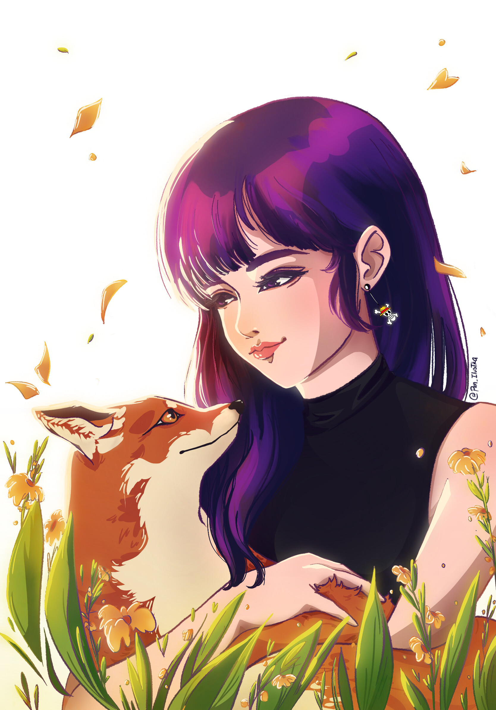 ArtStation - A lady with her fox