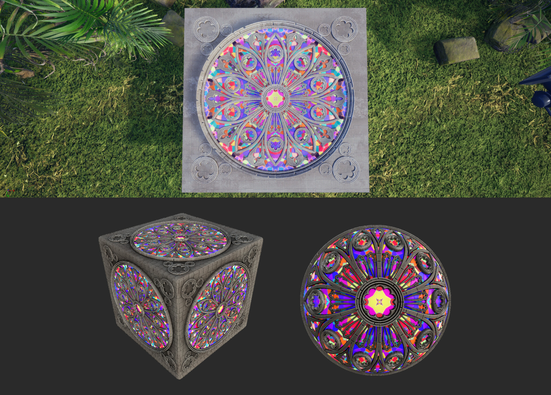 ArtStation - Rose window made by sbustance designer