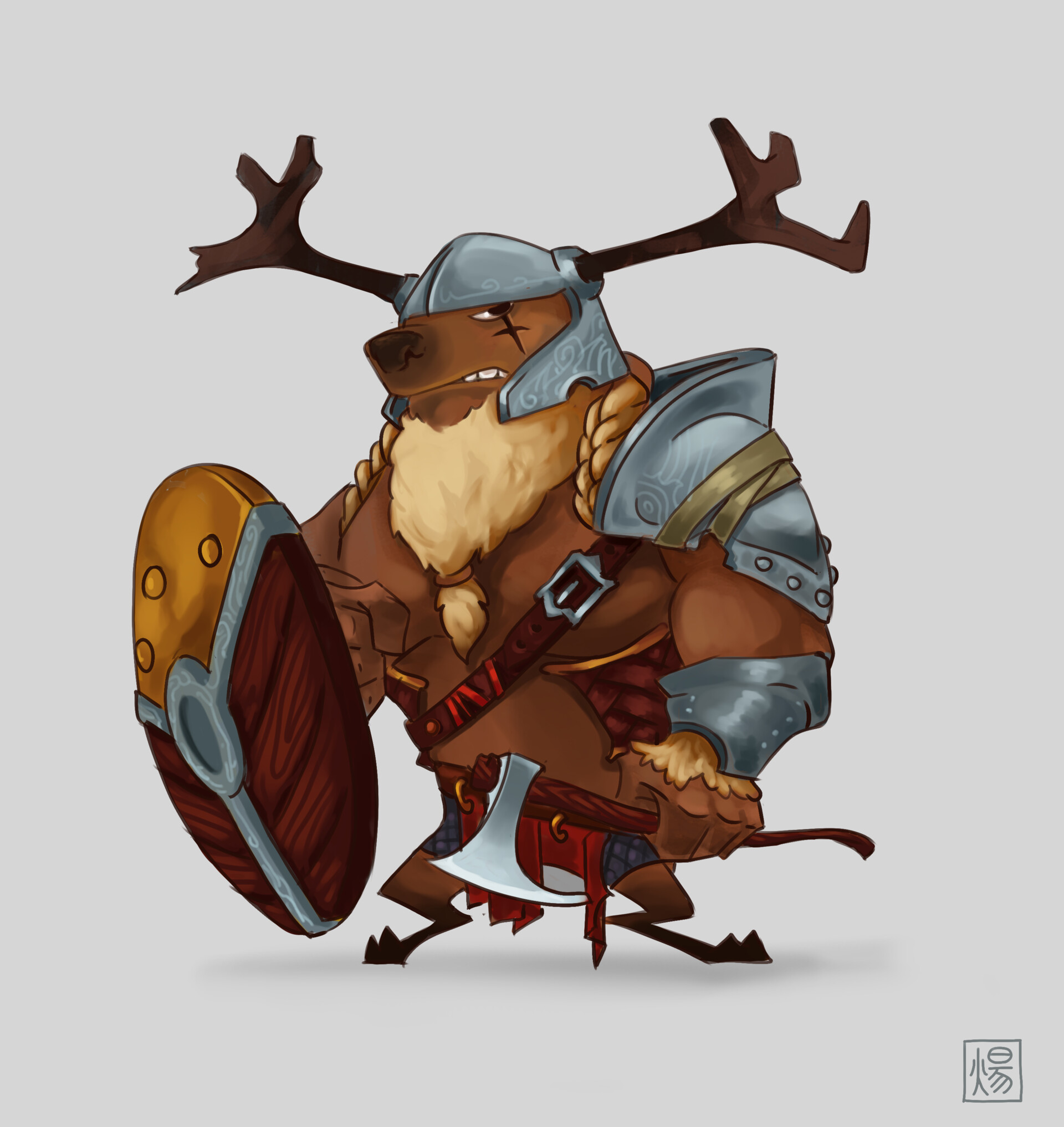 ArtStation - Deer Warrior