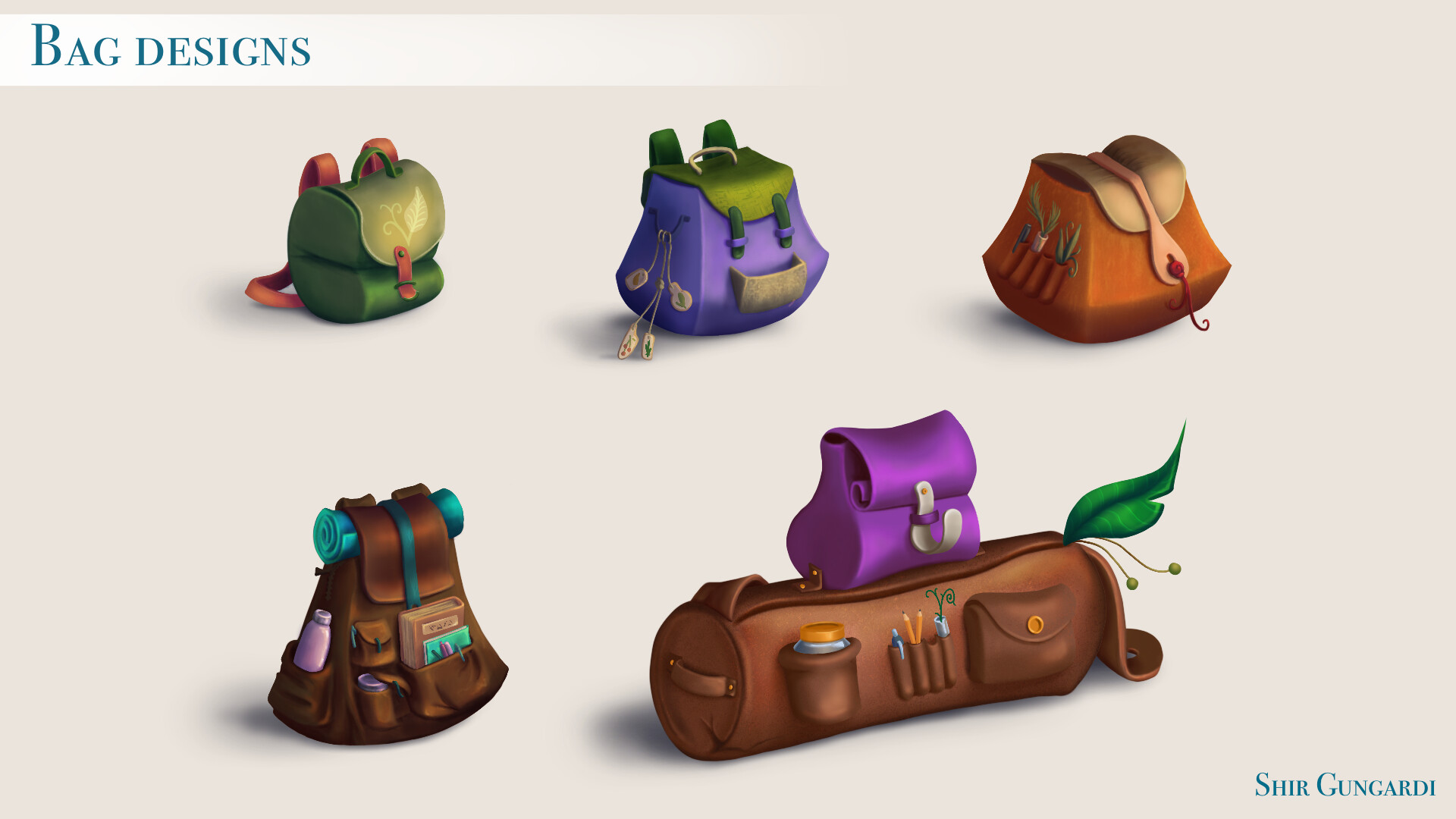 ArtStation - Stylized Bags