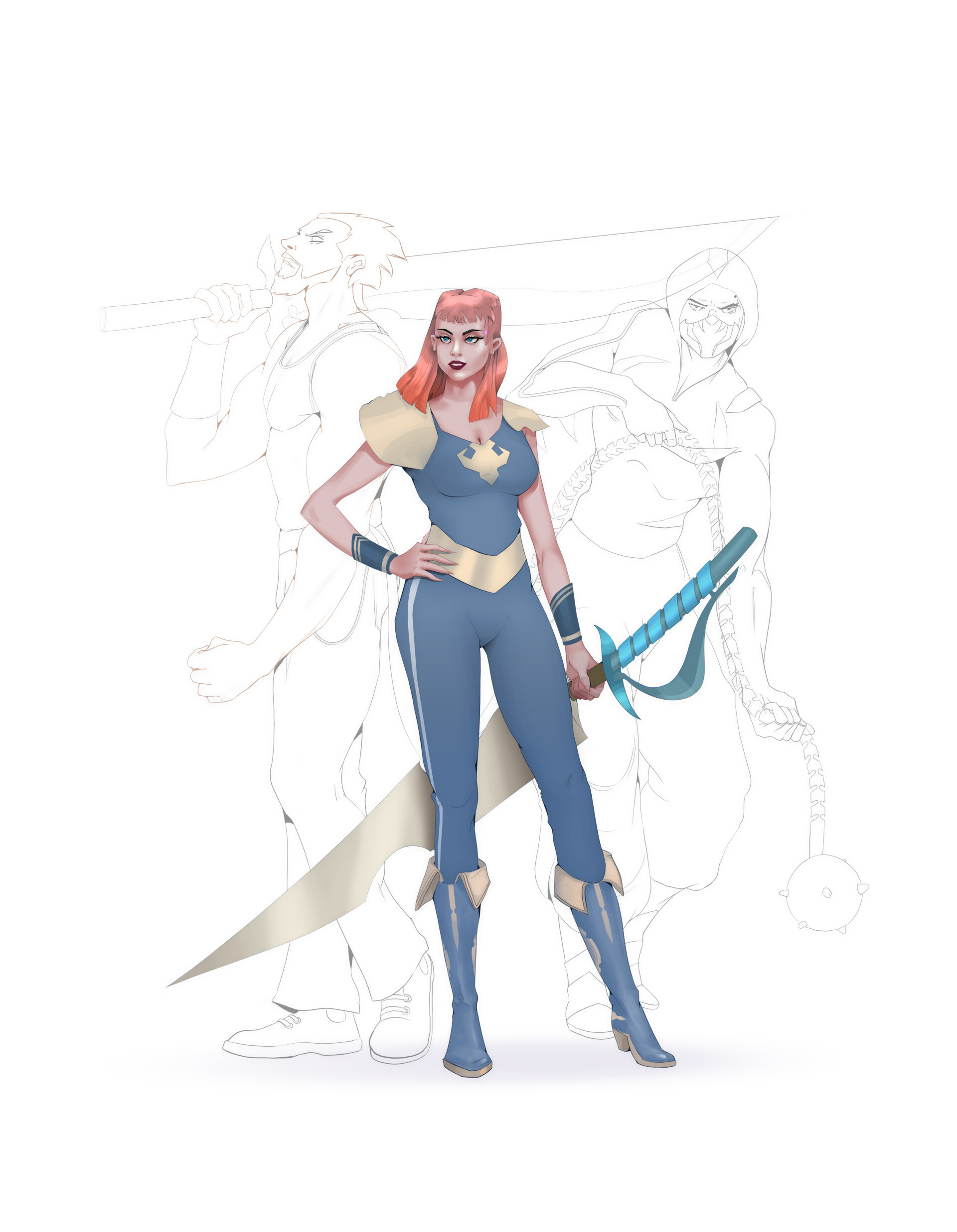 how to draw superhero concept art