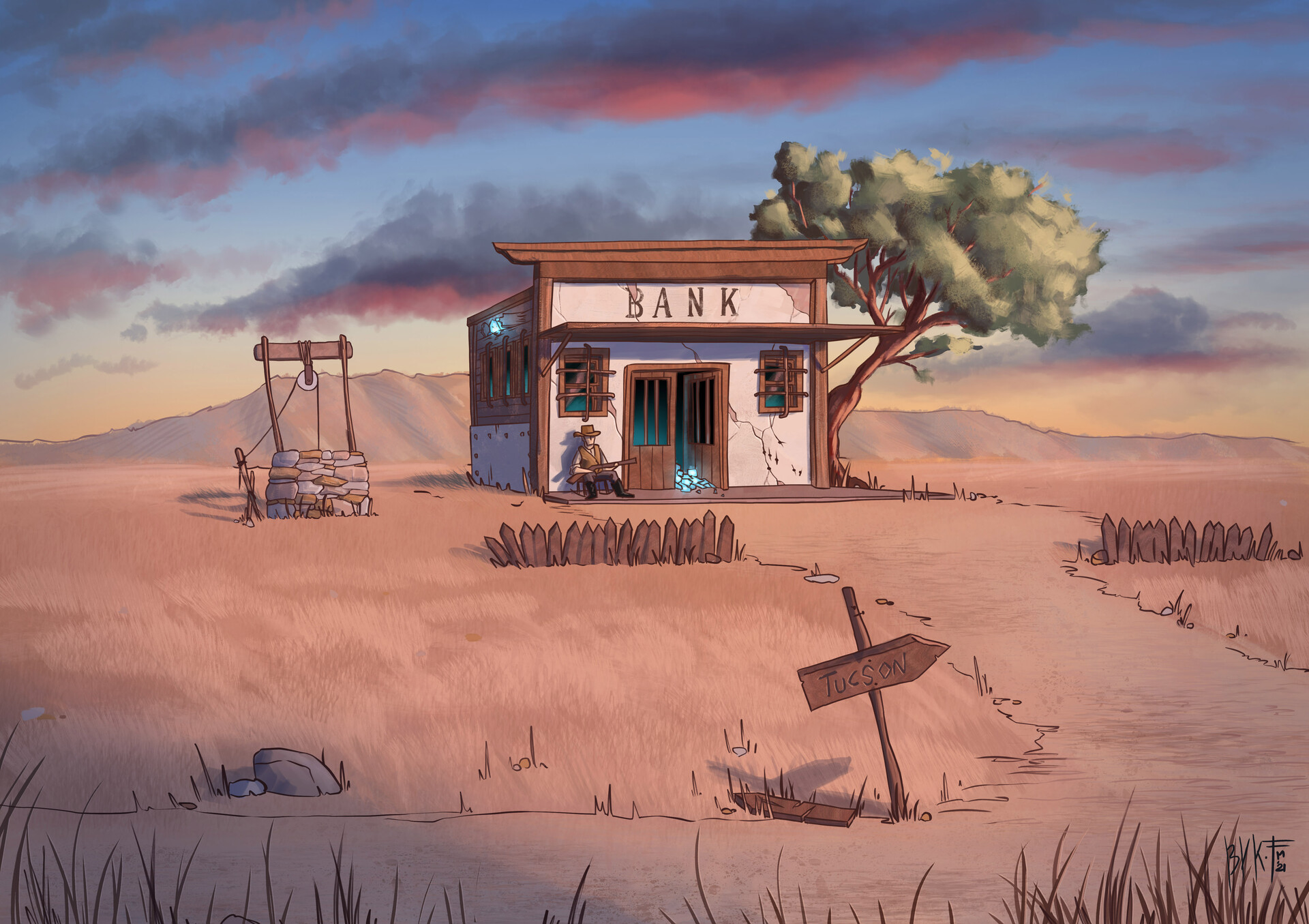 ArtStation - Western bank