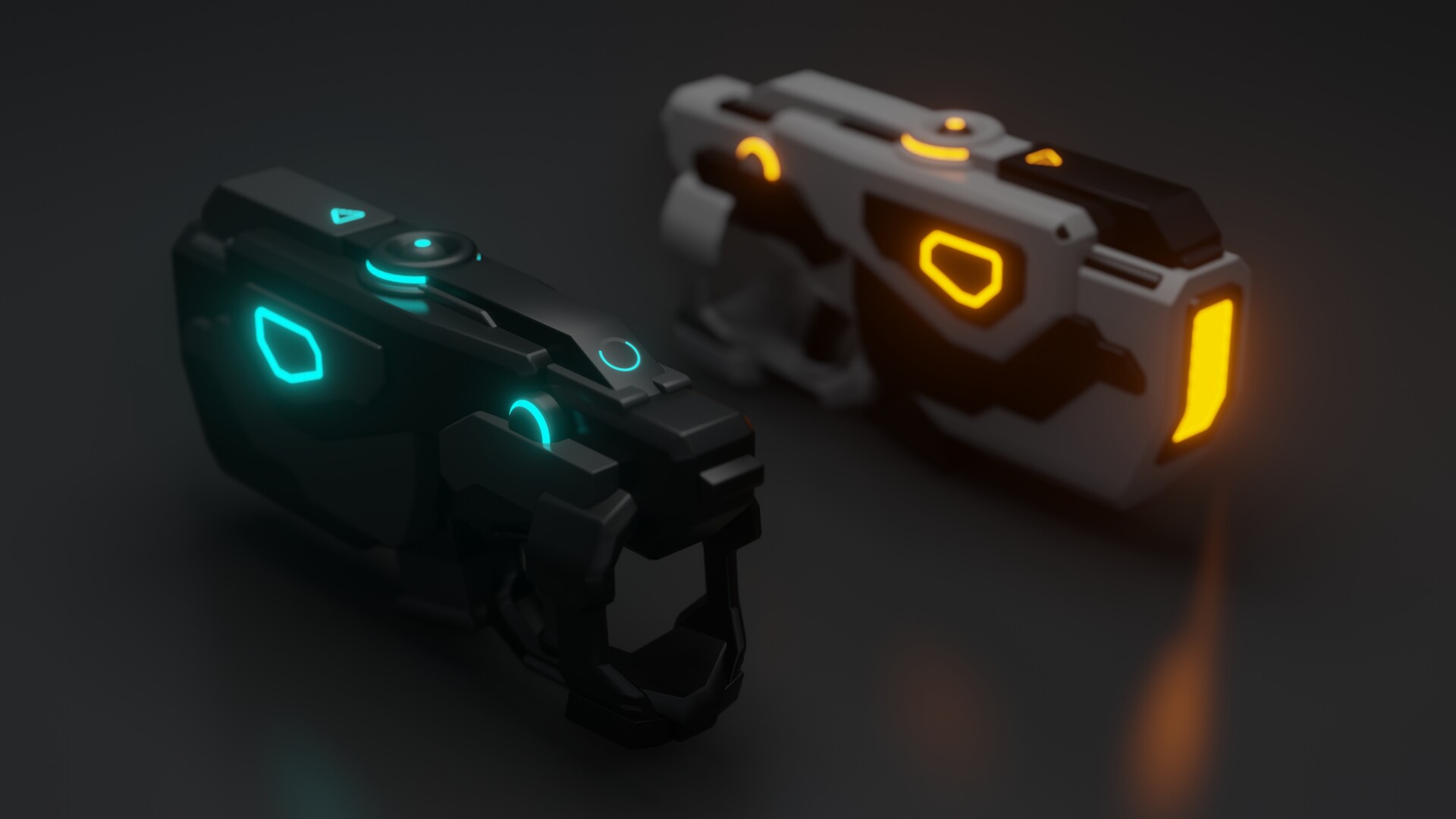 ArtStation - Low Poly Sci Fi Gun Concept v2