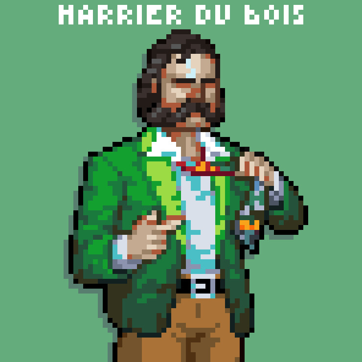 Dylan Macgillavry - Disco Elysium pixel art characters.
