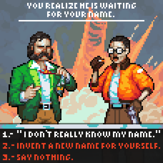 Dylan Macgillavry - Disco Elysium pixel art characters.