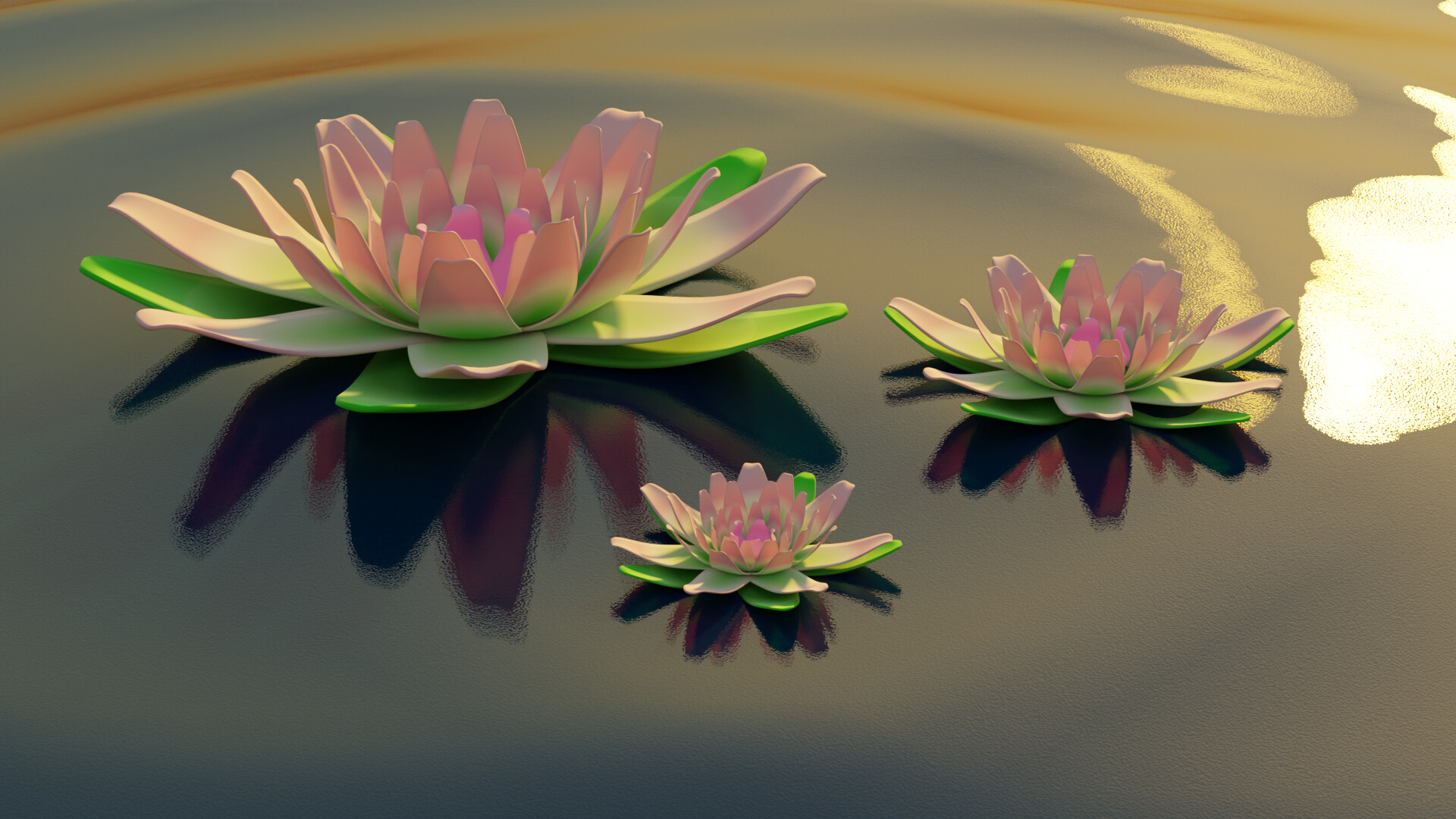 ArtStation - lotus flowers