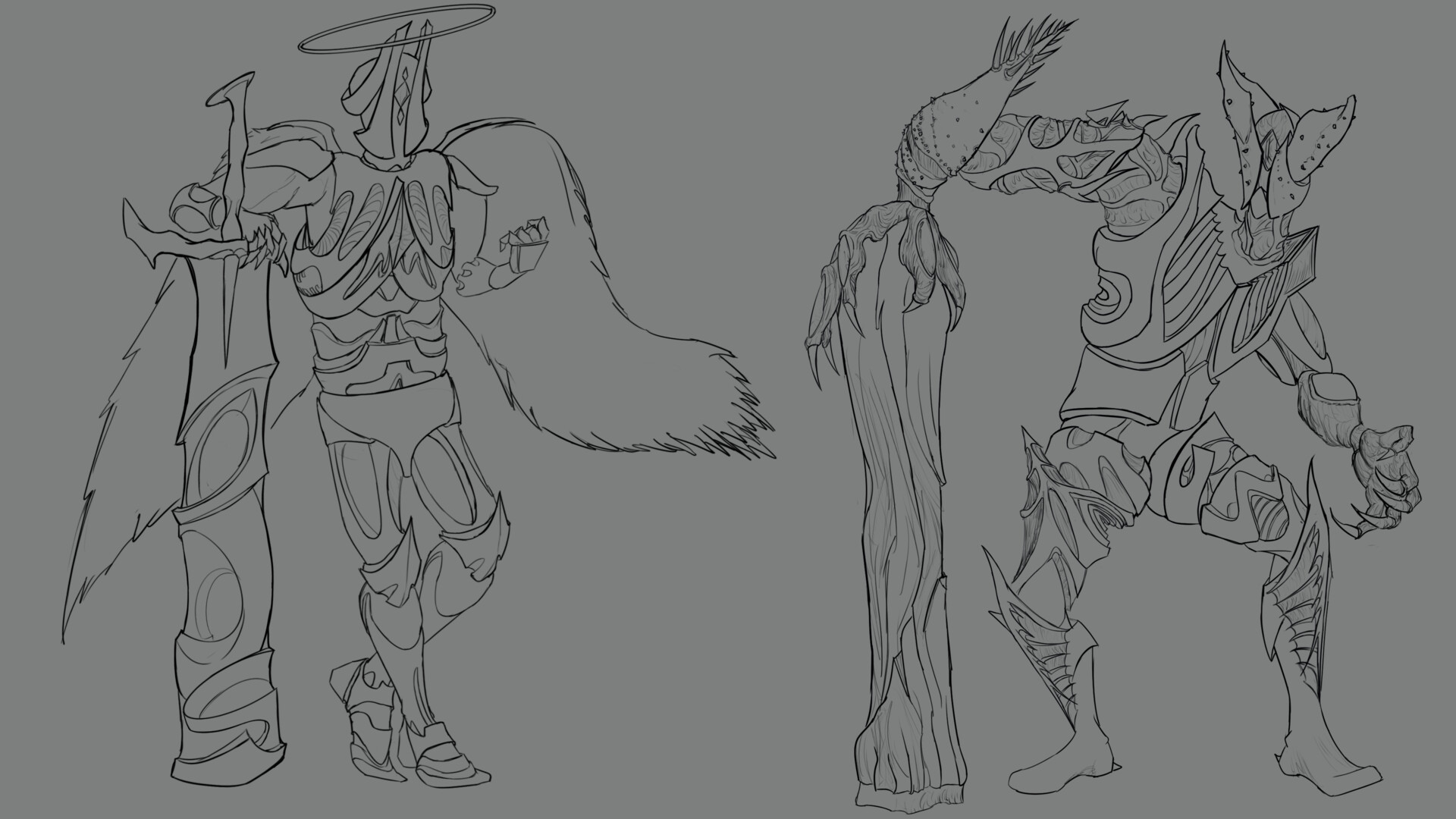 ArtStation - Linework for character concepts!!