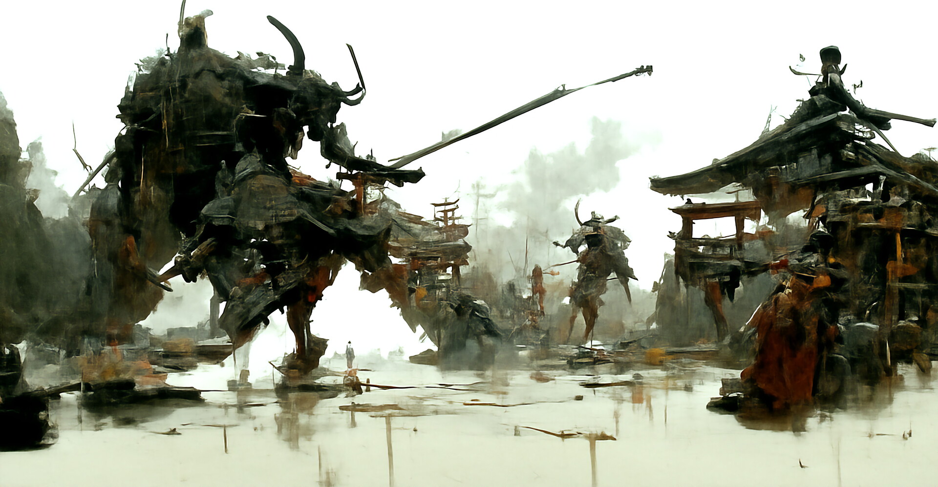 ArtStation - Samurai Drama Silhouettes
