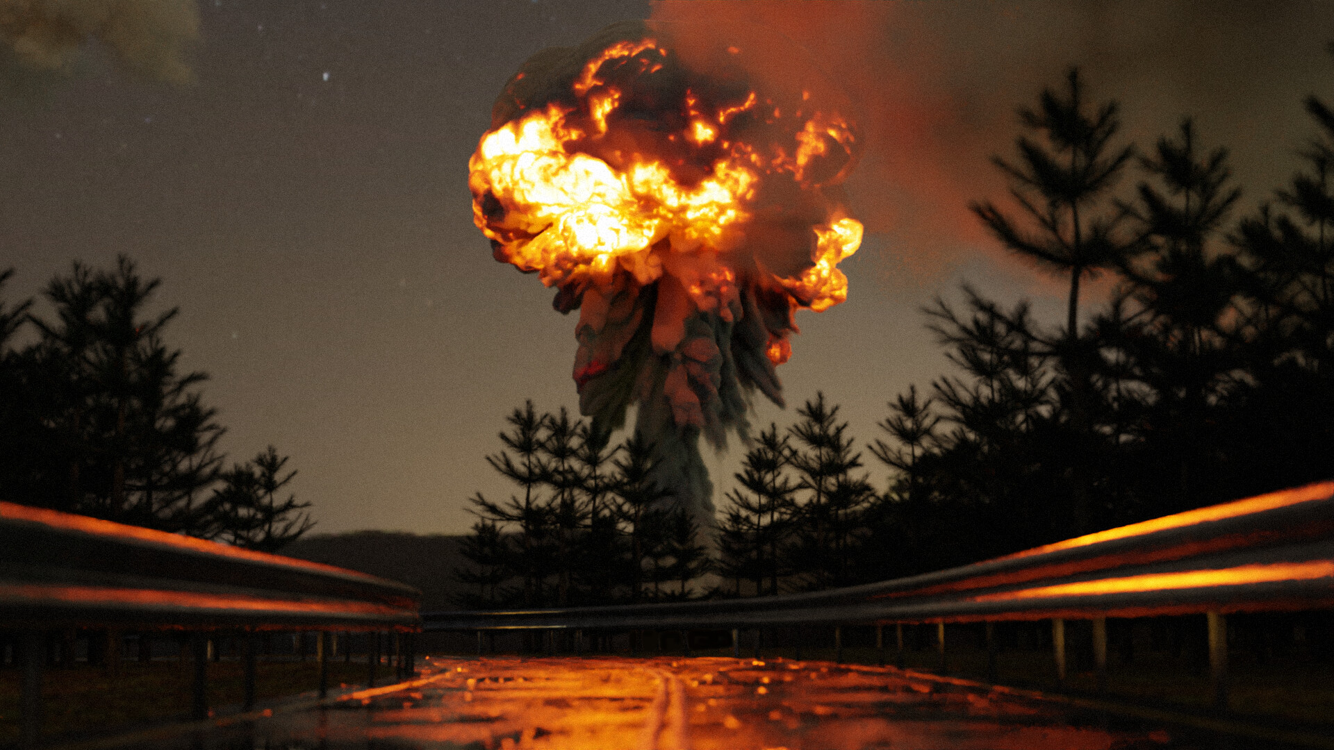 ArtStation - Nuke on the mountains