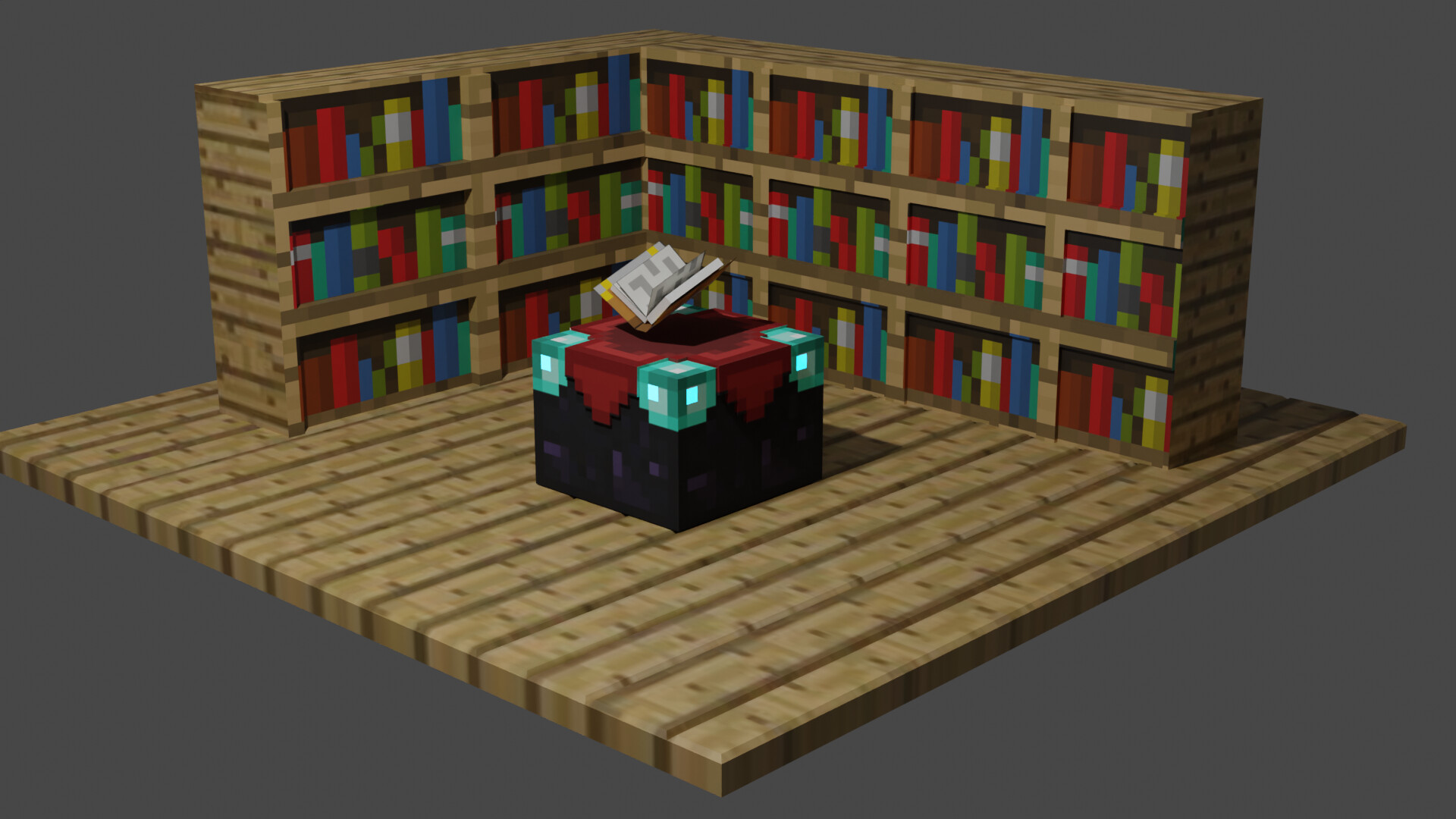ArtStation - enchanting room minecraft