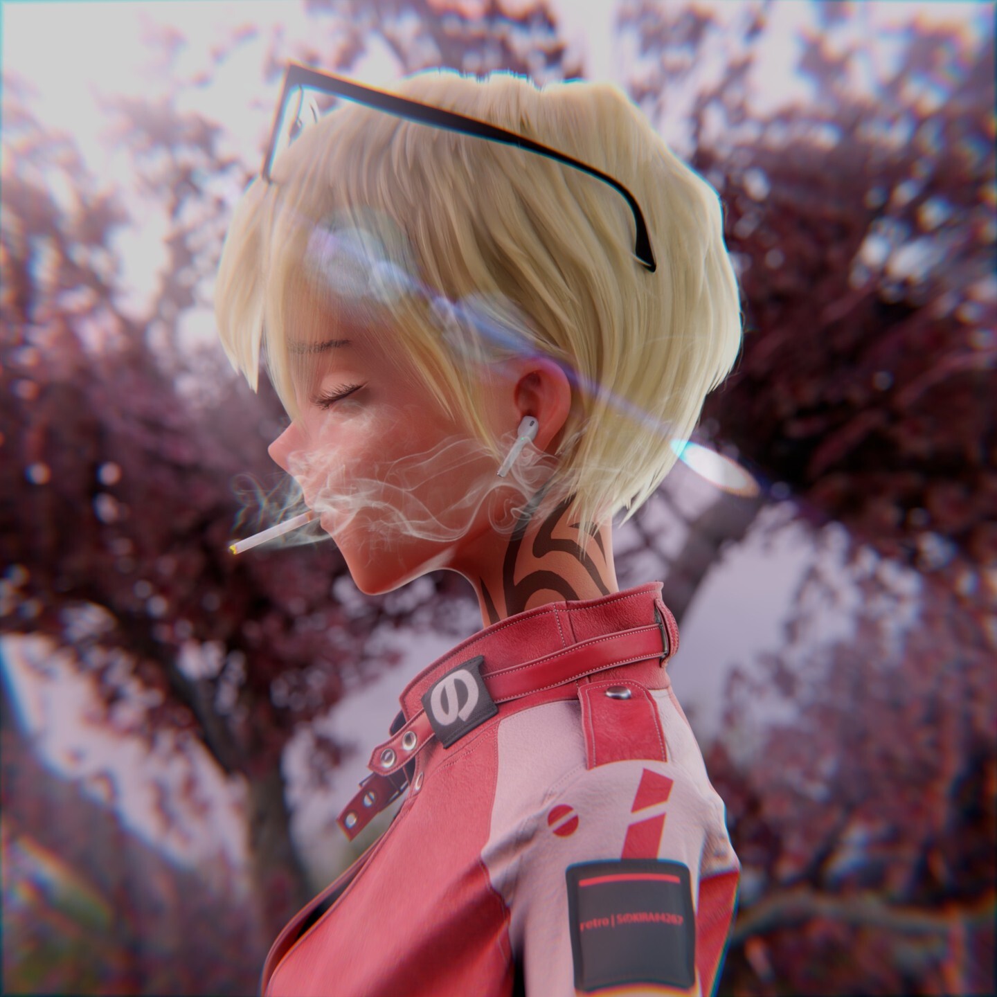 ArtStation - Azuki NFT \ Biker girl 3D